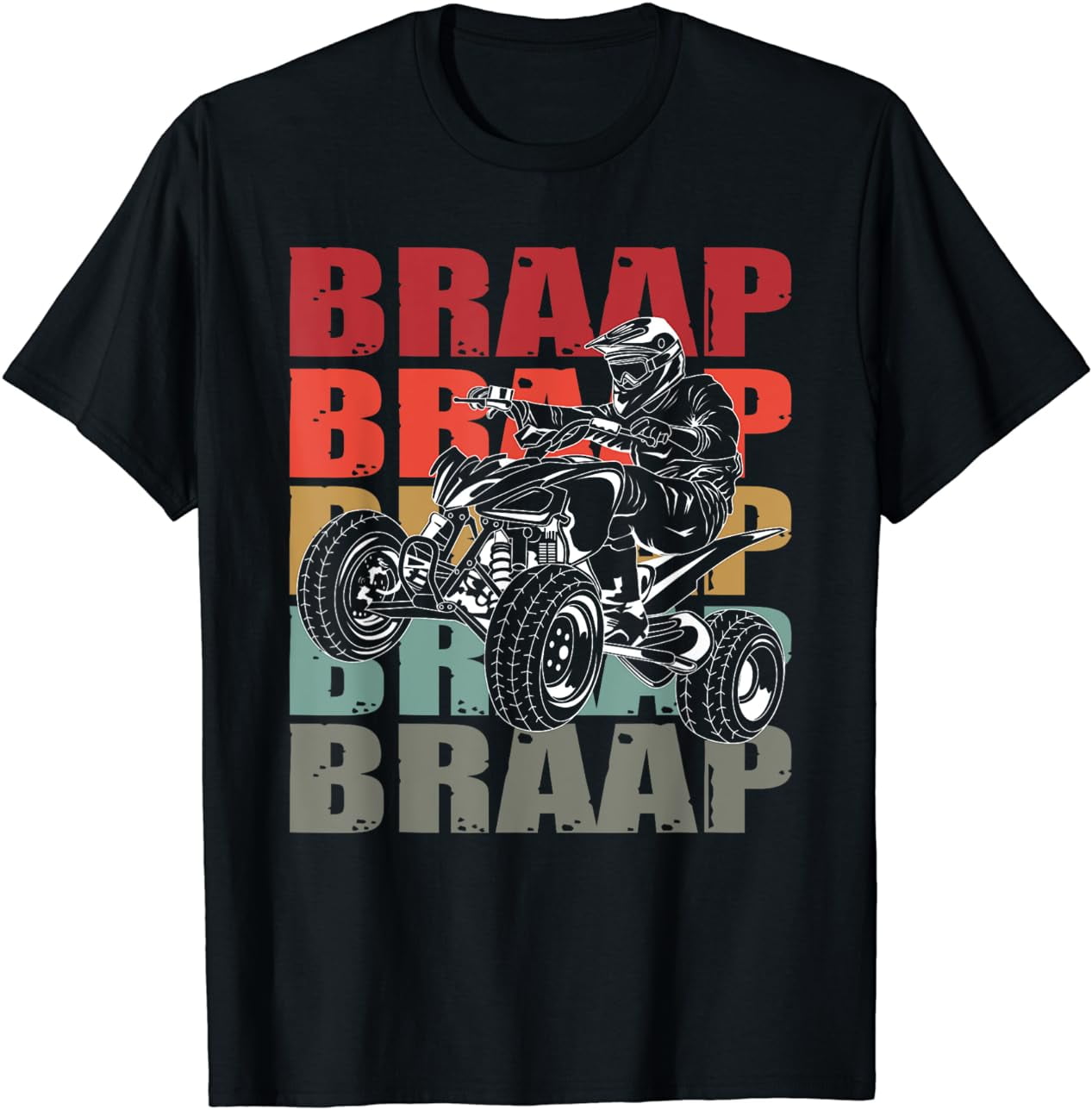 Funny Four Wheeler Quad Riding ATV Rider Racing Vintage Gift T-Shirt ...