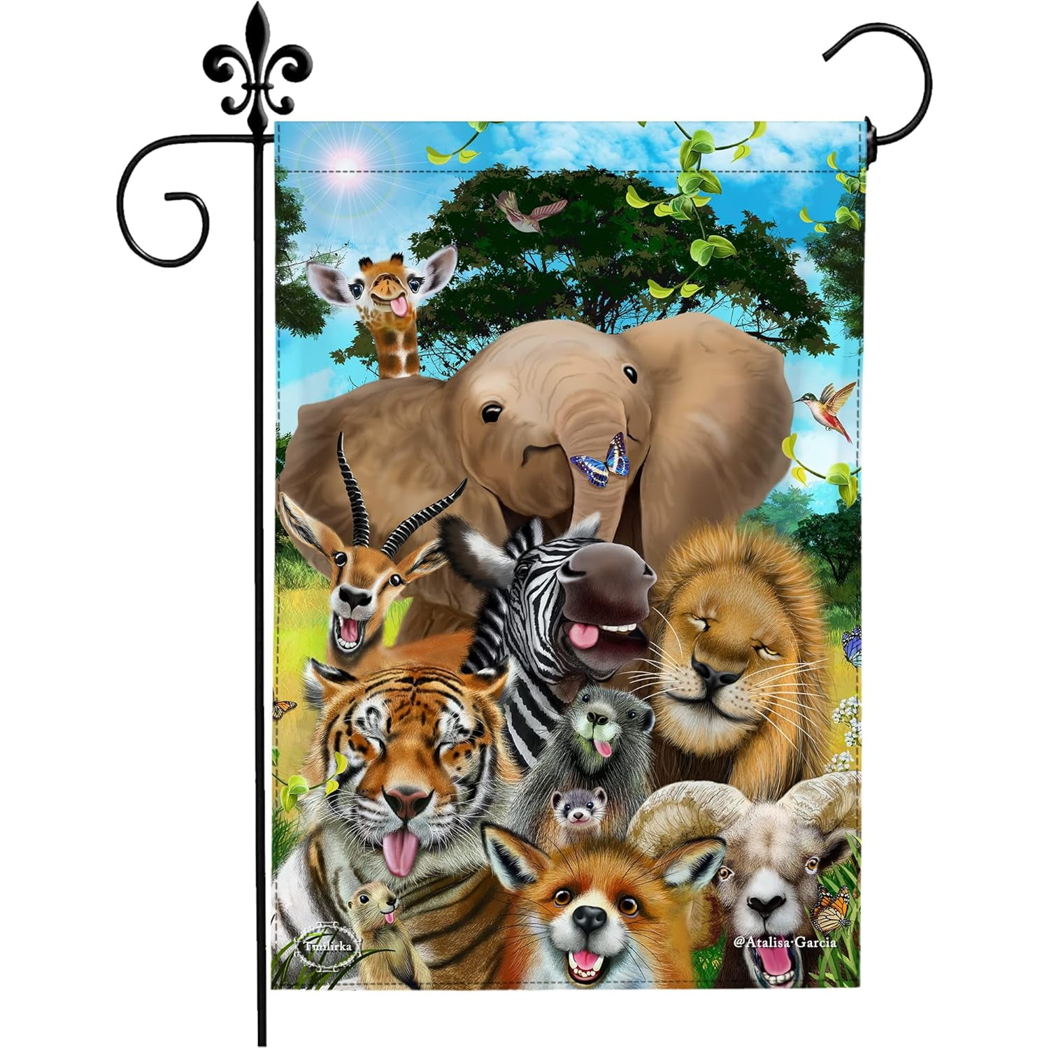 Funny Fox Goat Sheep Antelope Tiger Lion Elephant Giraffe Zebra Cute ...