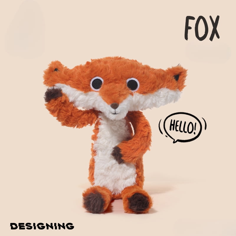 Funny Fox Plush Toy - Quirky Stuffed Animal Pillow for Kids and Girls ...