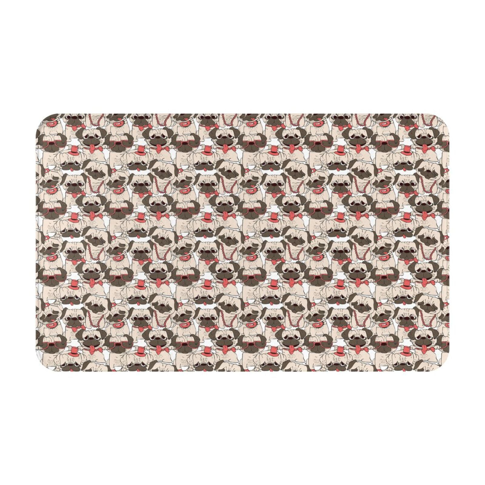 Funny French Bulldog_C Bathroom Rugs 30x20, Non-Slip Absorbent Bath Mat ...