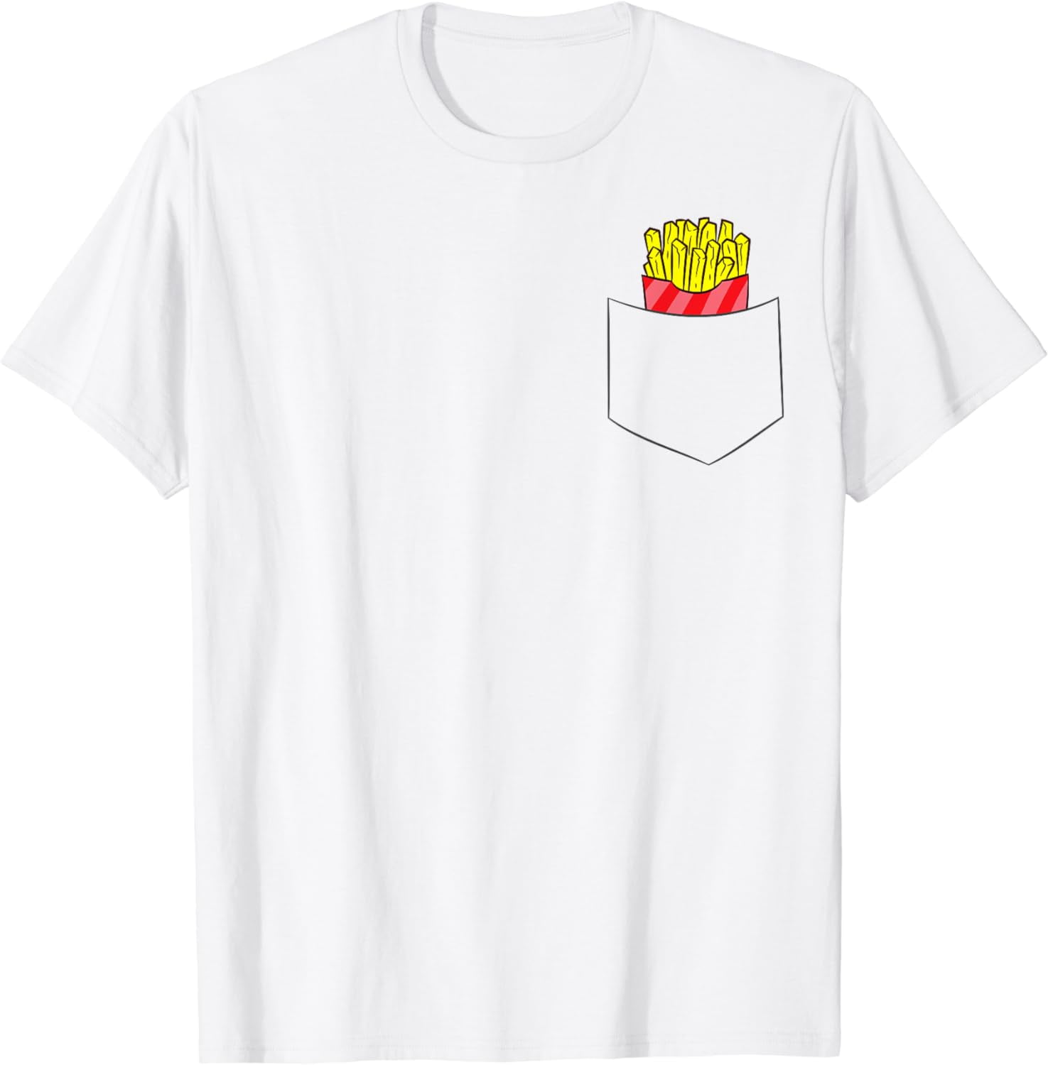 Funny French Fries In Pocket Fast Food Fries Potatoes T-Shirt - Walmart.com