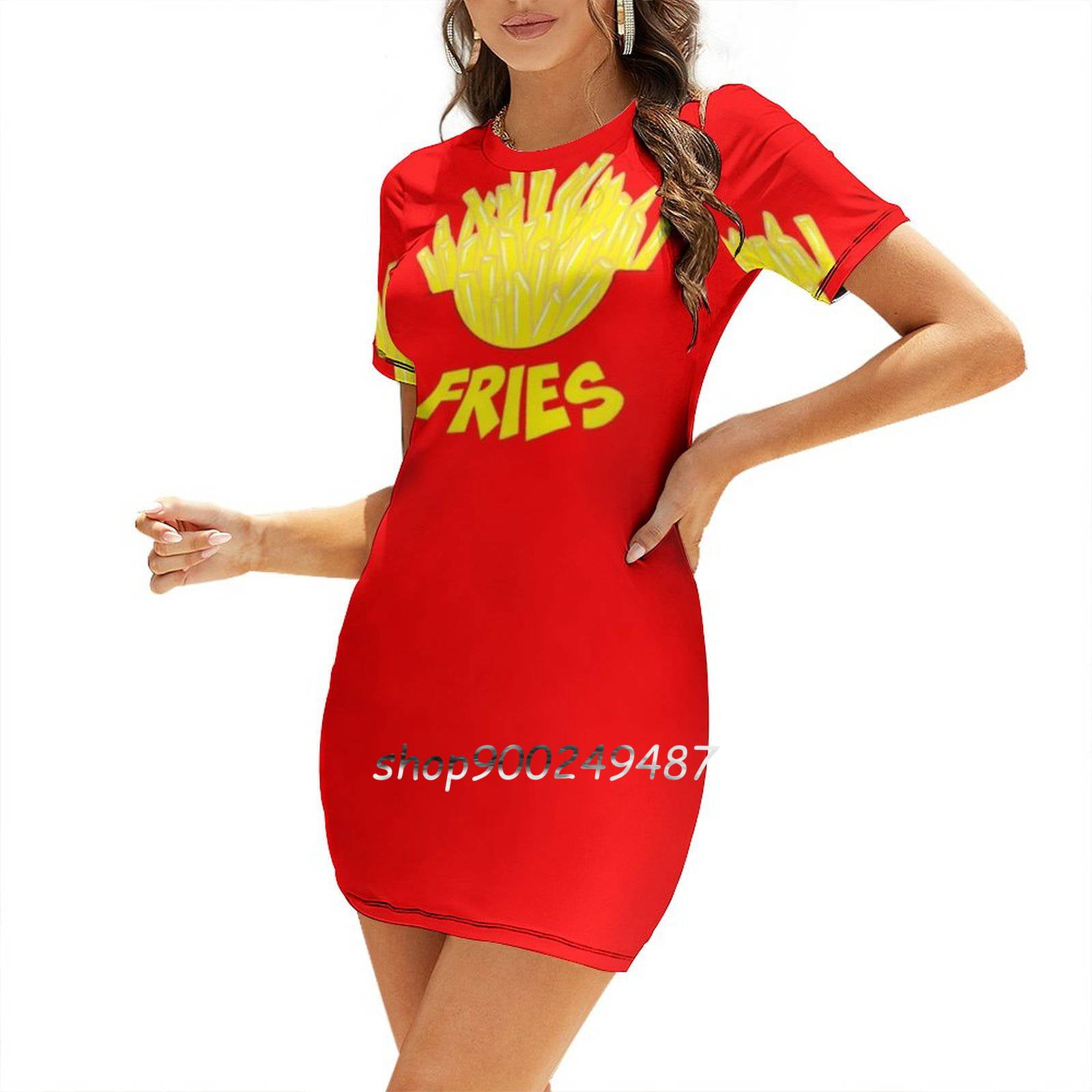Funny French Fries Shirt Halloween Costume Fries Shirt Sweetheart Knot ...