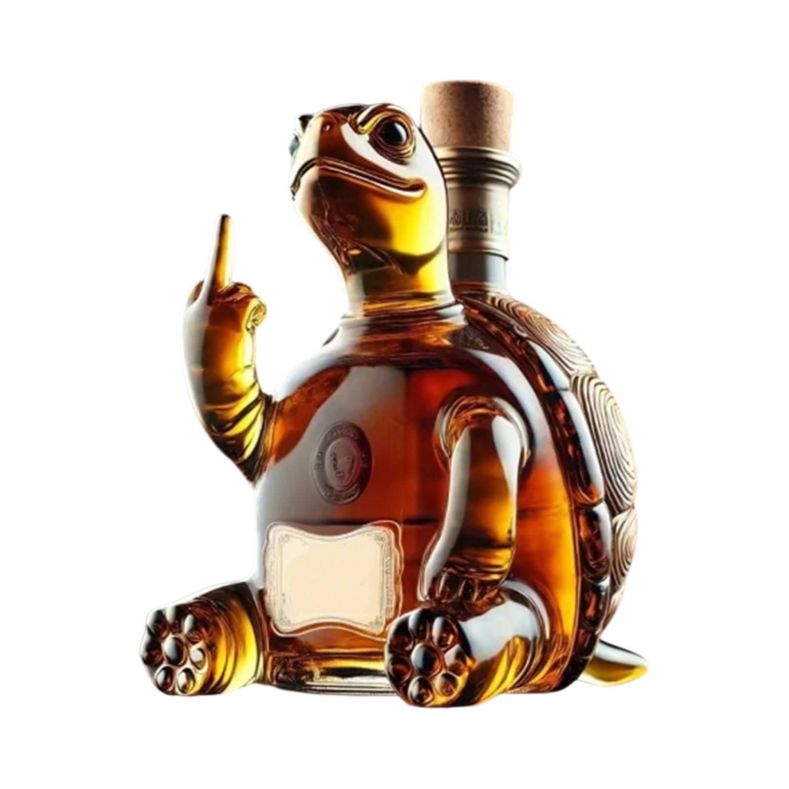 Funny French Whiskey Bottle, 3D Engraved Shaped Whiskey Glasses, Tortoise Whiskey Wine Glass ...