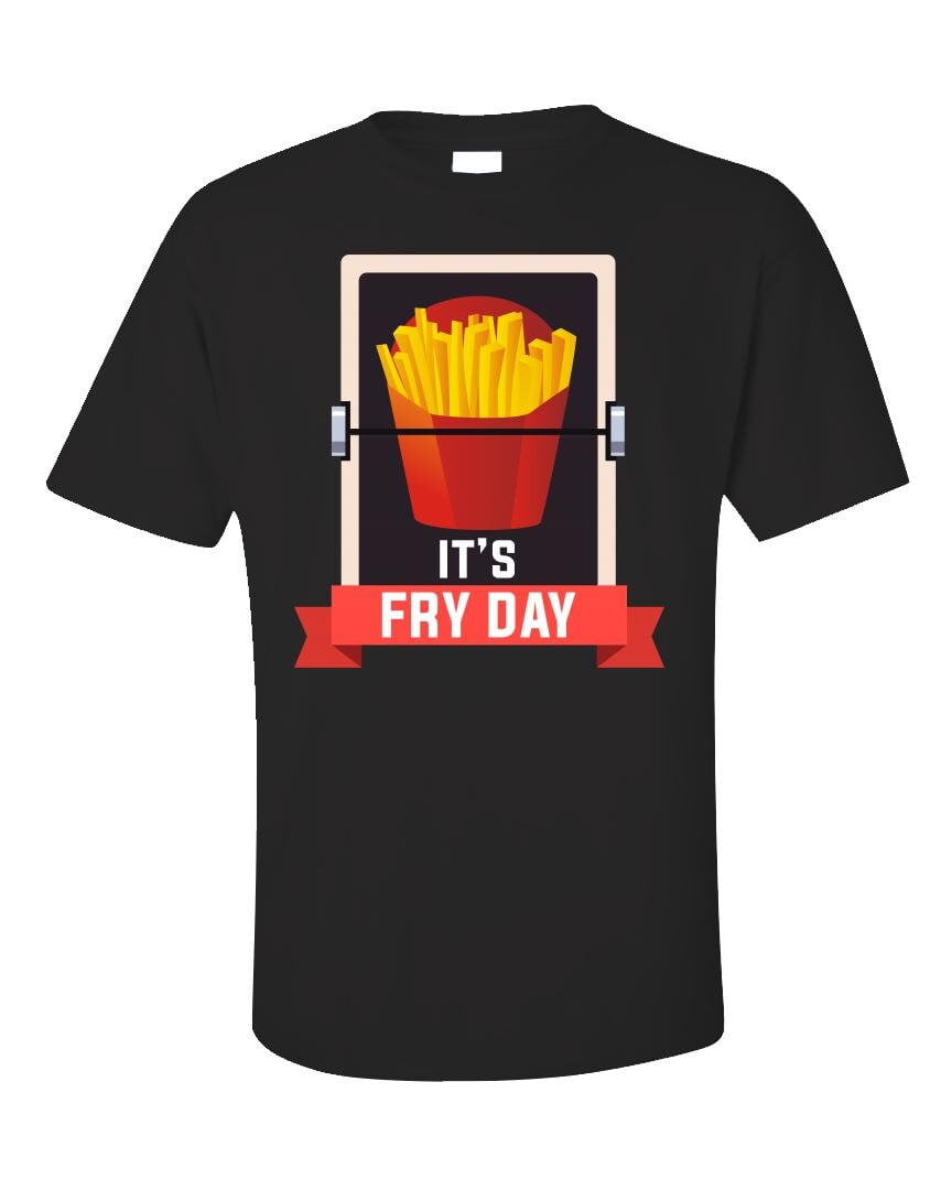 Funny Friday Fry Yay Gym Shirt, Weekend Workout Tee, Fitness T-shirt ...
