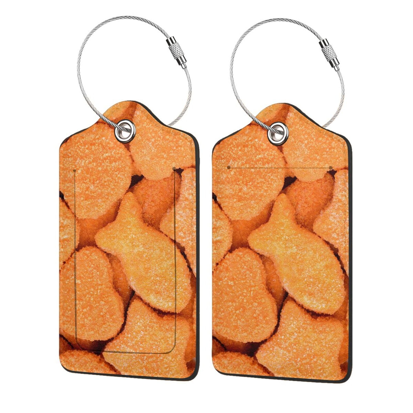 Funny Fried Chicken Nuggets Pattern Luggage Tags for Suitcase Tags ...
