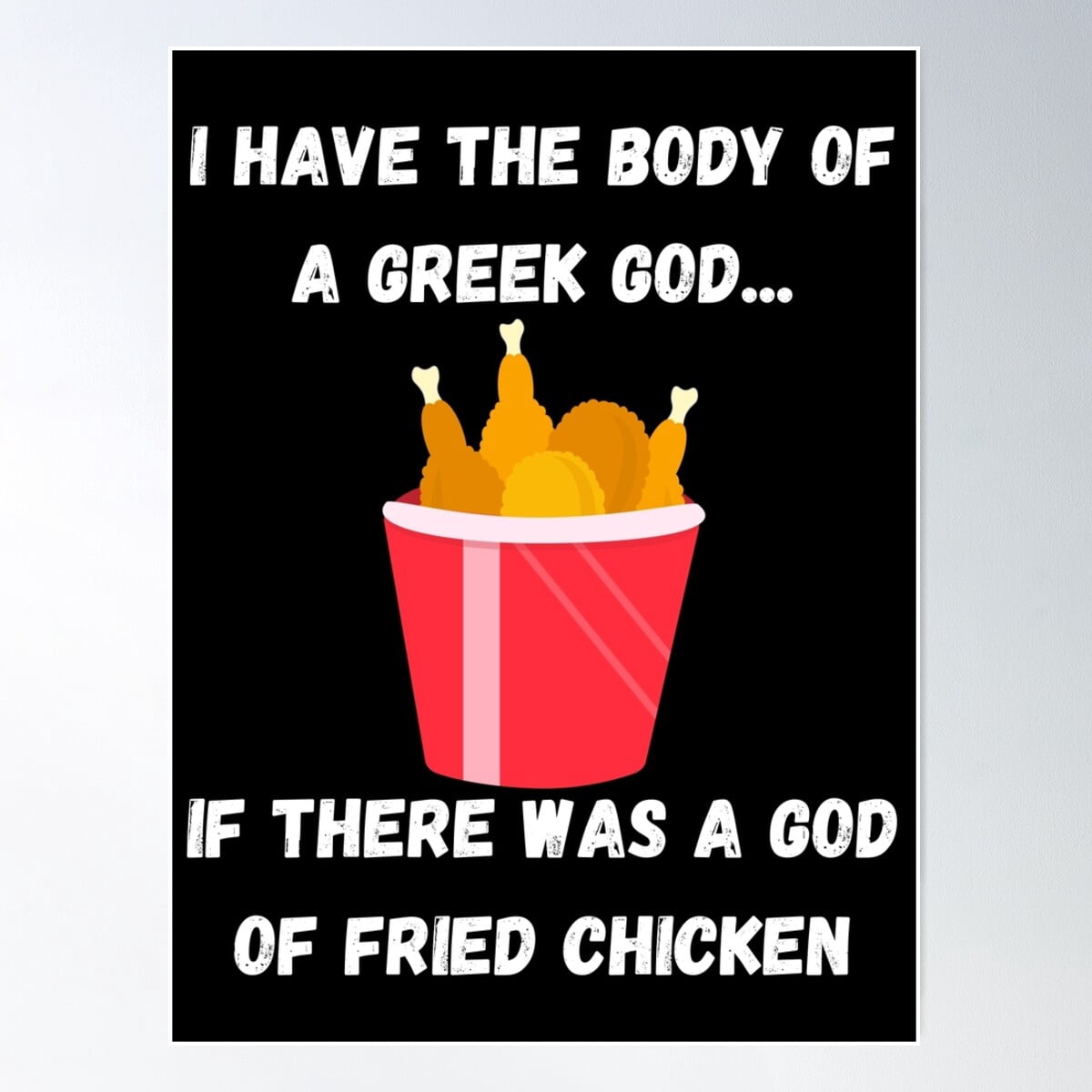 Funny Fried Chicken Poster Wall Art, Modern Wall Decor For Living Room ...