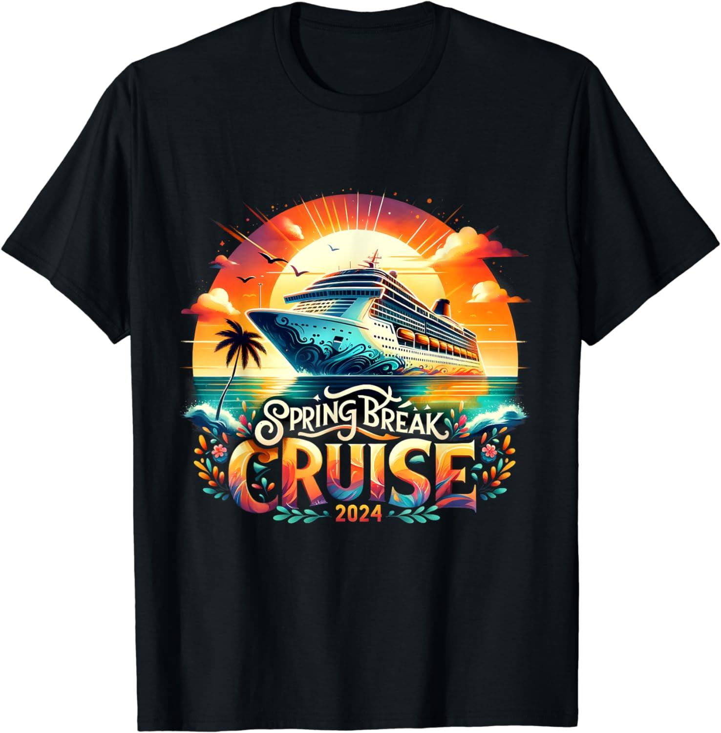 Funny Friend Group Cruise Squad Spring Break Cruise 2024 T-Shirt ...