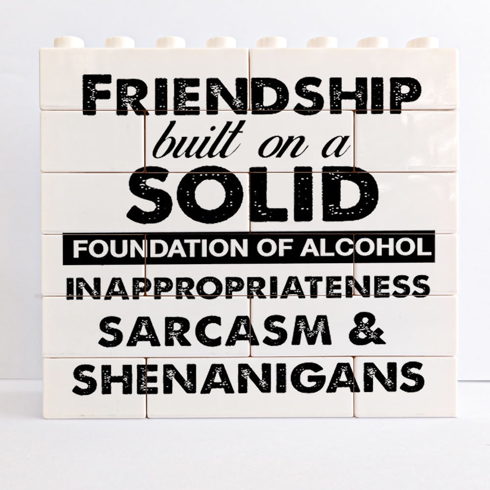 Funny Friendship Building Bricks Blocks Puzzles Desk Decor Friendship ...
