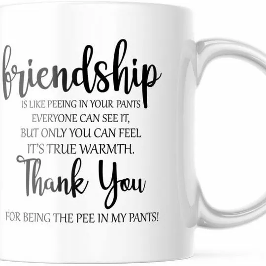 Funny Friendship Mug Friendship Is Like Peeing Your Pants Coffee Mug ...