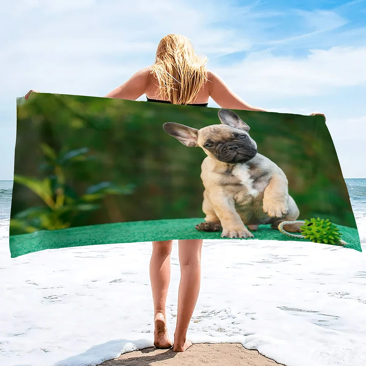 Funny Frog 3D Print Beach Towel Microfiber Quick Dry Shower Bath for ...