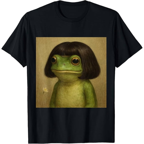 Funny Frog Bob Haircut Meme T-Shirt for Men and Women, Quirky Frog ...