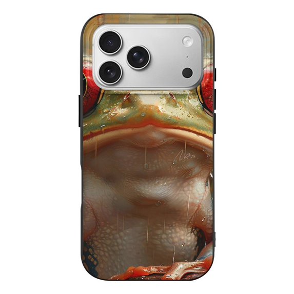 Funny Frog Cool Phone Case Compatible with iPhone 17 Pro TPU Black ...