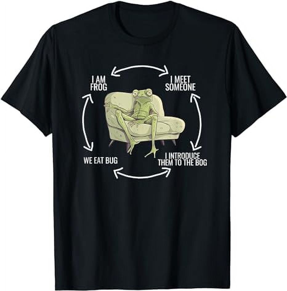 Funny Frog Eat Bug Meme Vicious Cycle T-Shirt - Walmart.com