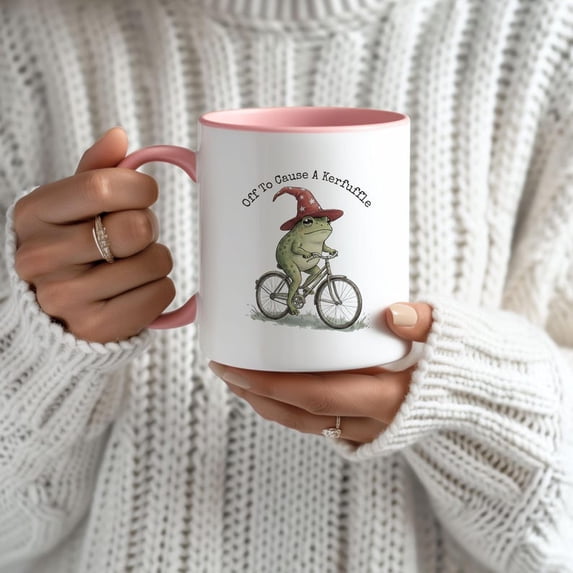 Funny Frog Mug Off to C1Ause a Kerfuffle Mug, Funny WeirD1Core Meme ...