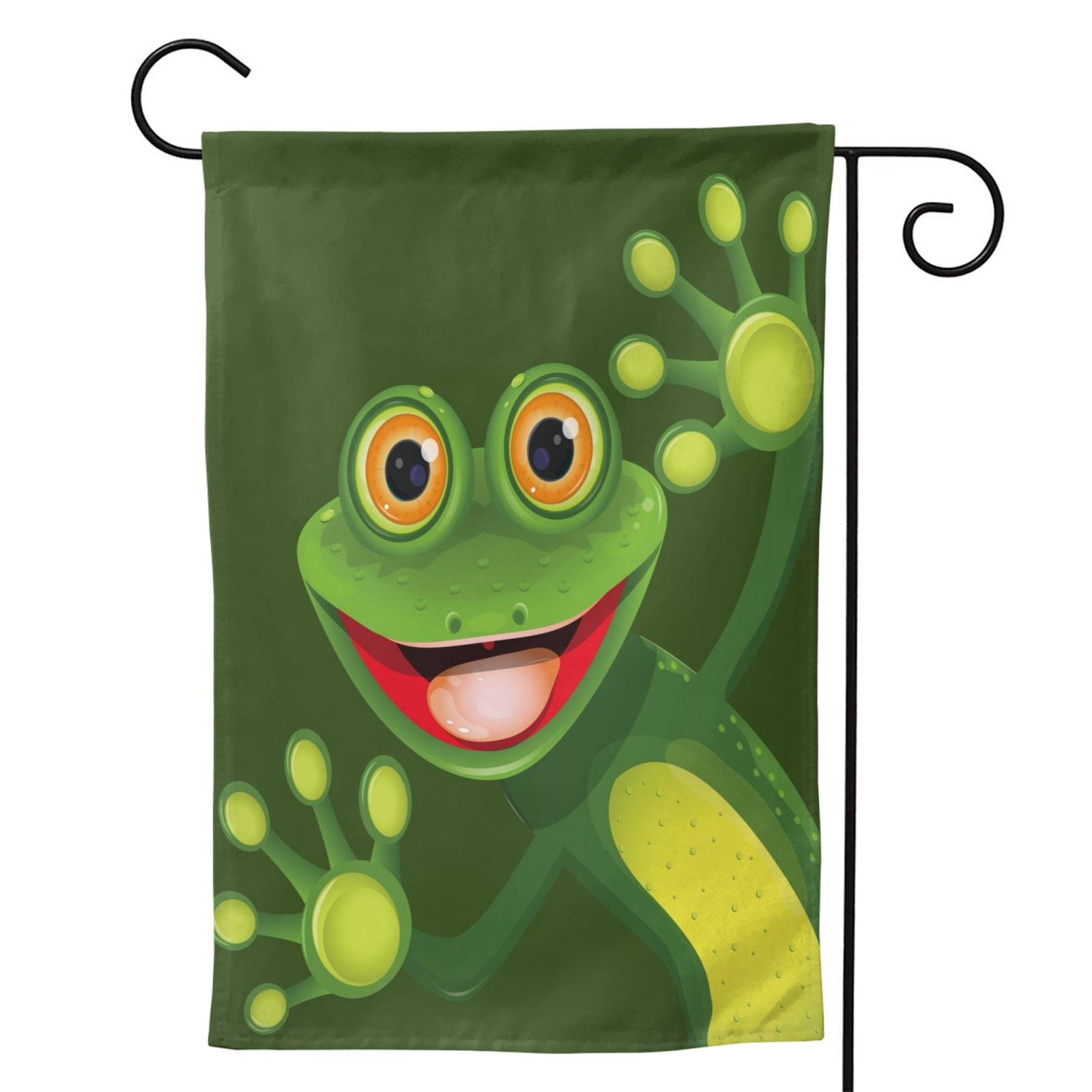 Funny Frog Pattern Garden Flag 28"X40" Outdoor Indoor Garden Decor ...