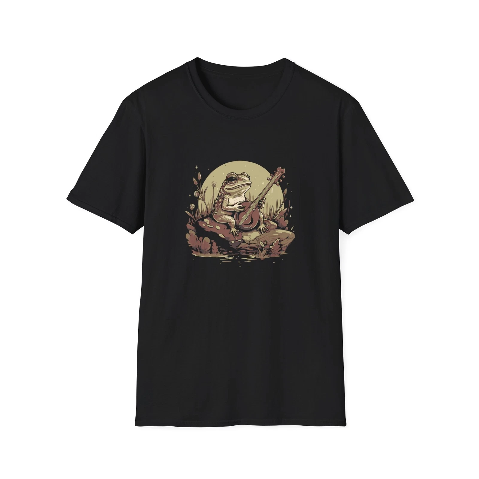 Funny Frog Playing Banjo T-Shirt Musical Animal Jamming in Nature ...