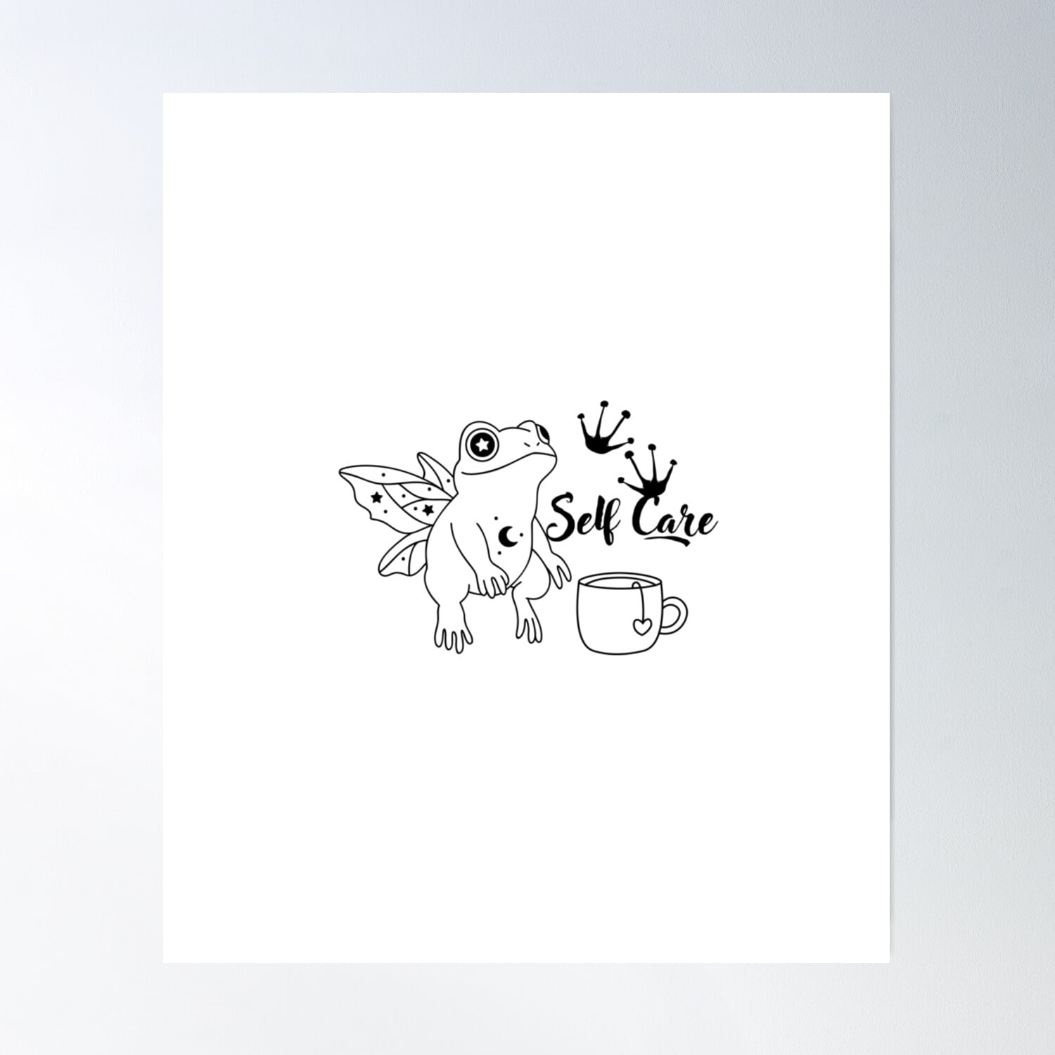 Funny Frog Self Care ,Birthday Gift For Her Poster Wall Art, Modern ...