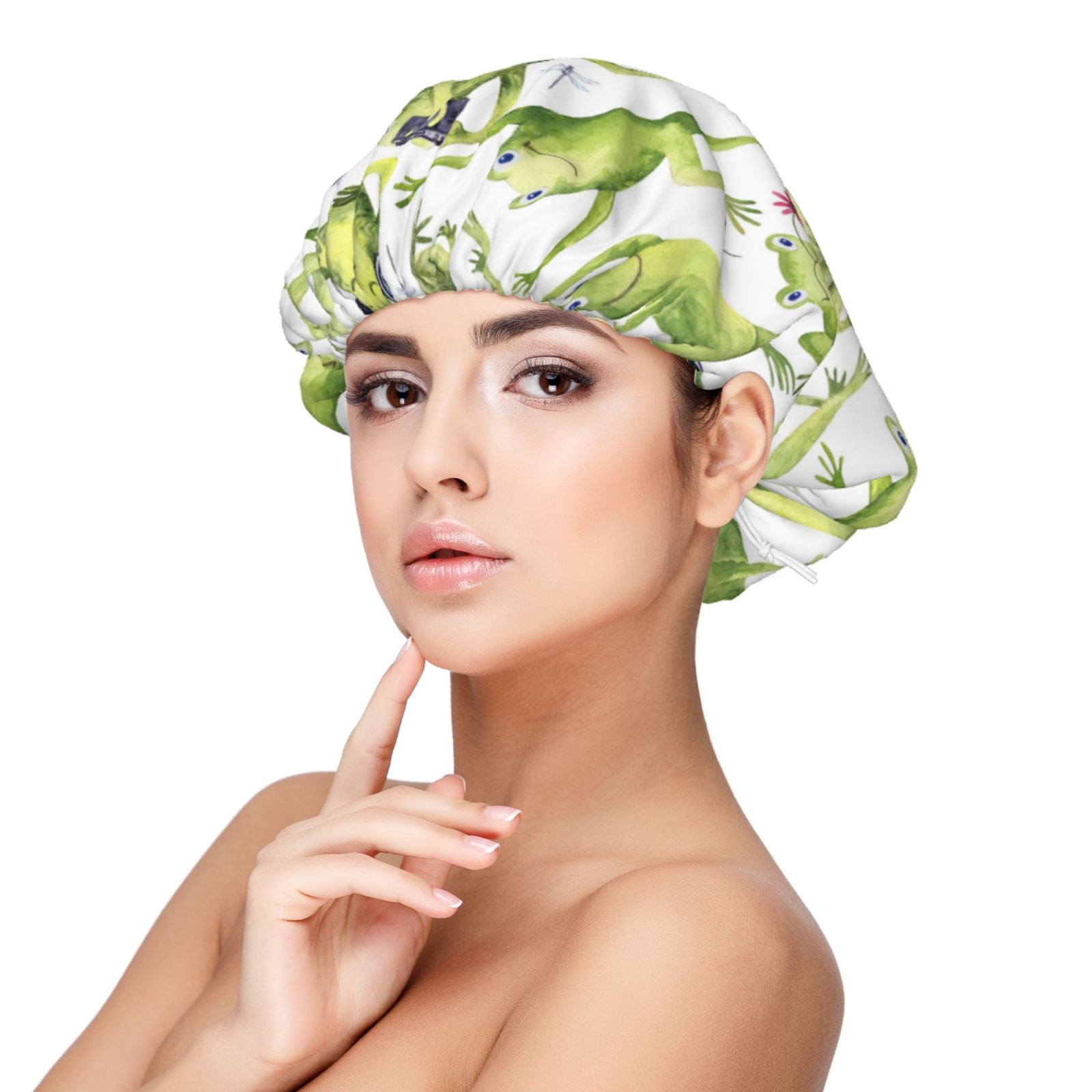 Funny Frogs dancing camera cute Silk Bonnet for Sleeping Women Men ...