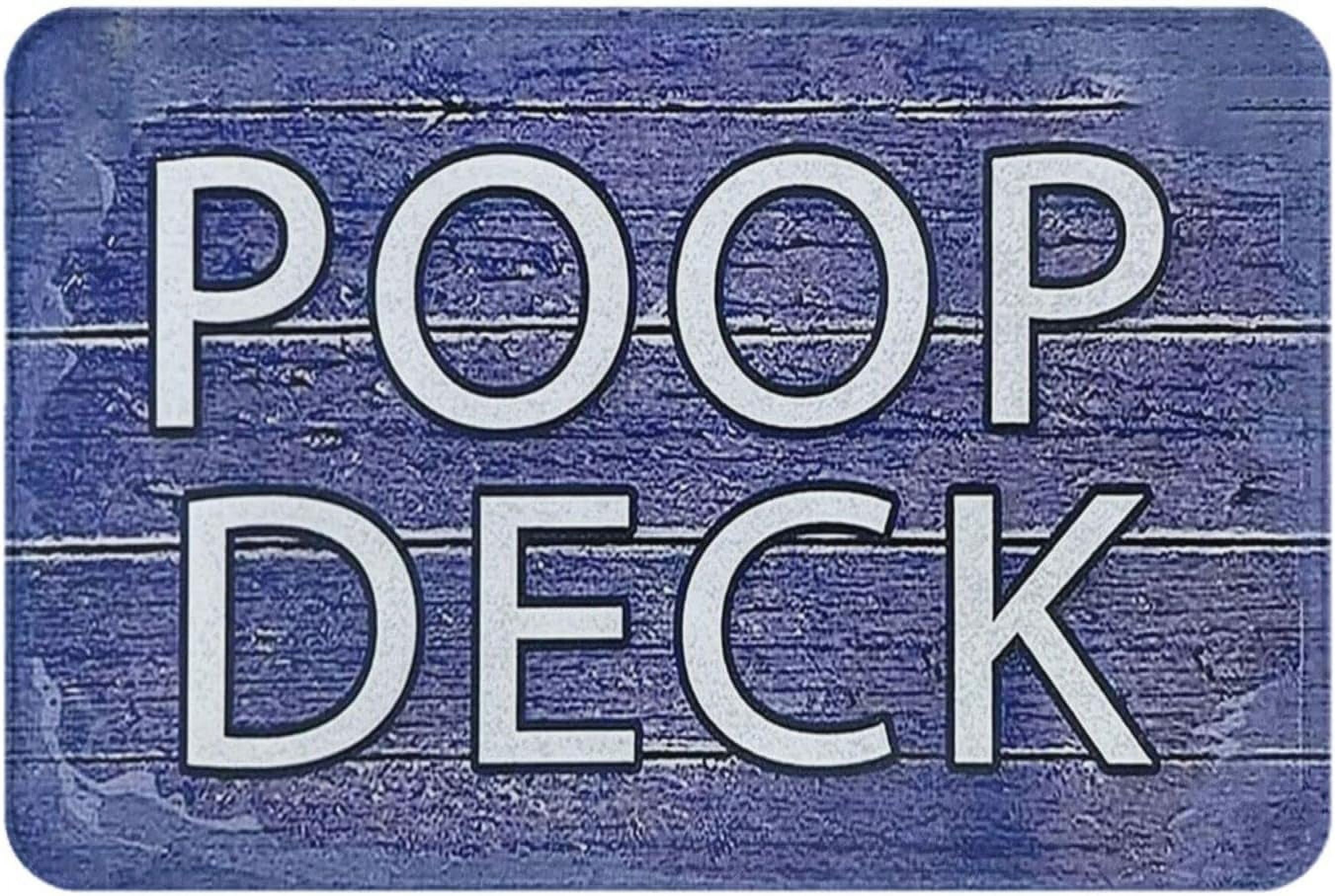 Funny Front Door Mat Poop Deck Nautical Bathroom Front Entrance Door ...