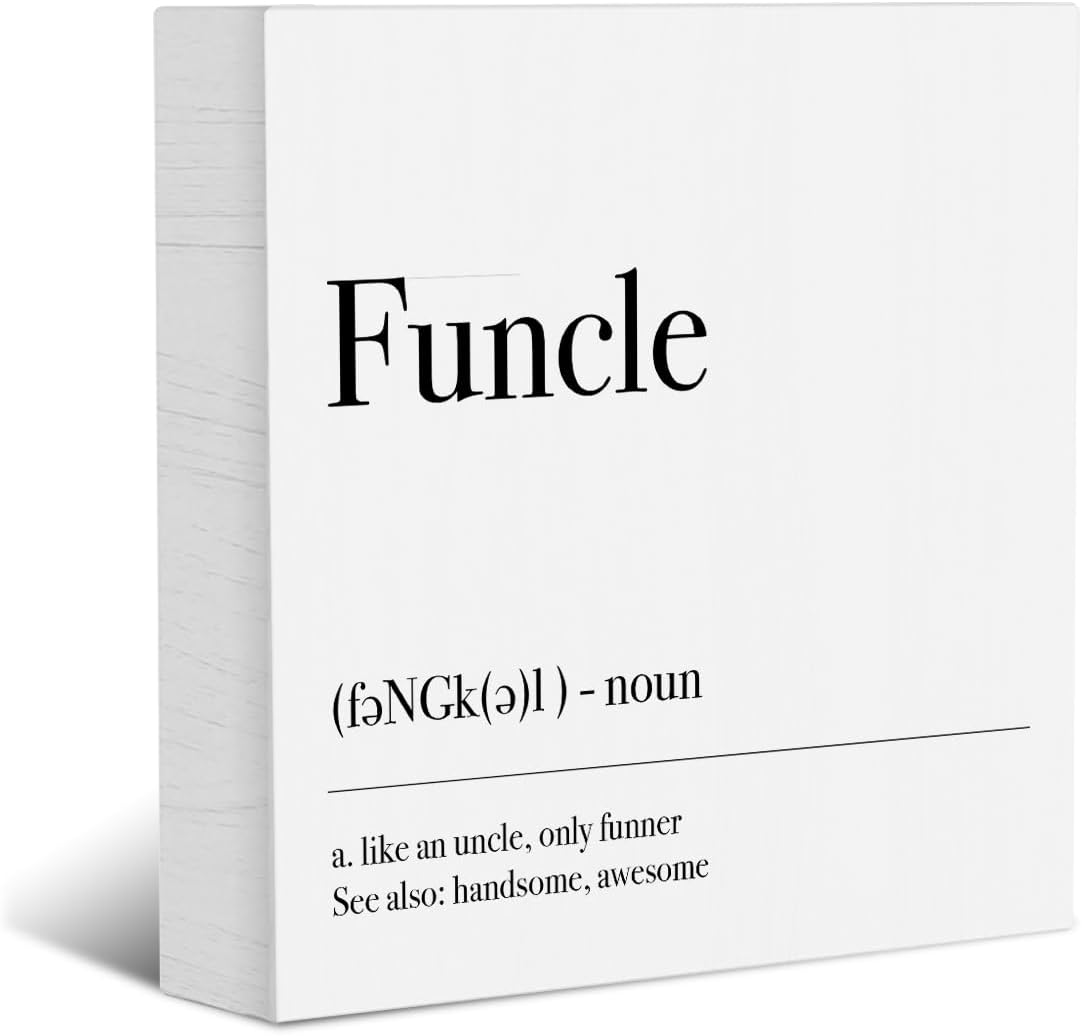 Funny Funcle Definition Decorative Wooden Box Sign Uncle Gifts Rustic ...