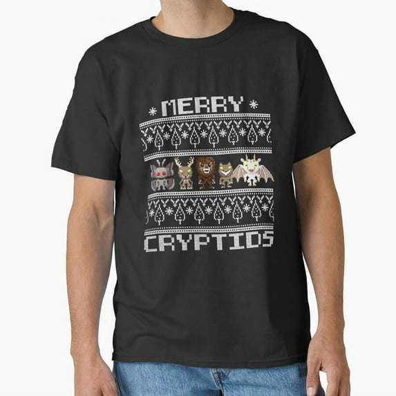 Funny Funny Christmas With Merry Cryptids Mothman Wendigo And Sasquatch H16473 T-Shirt, for Men ...