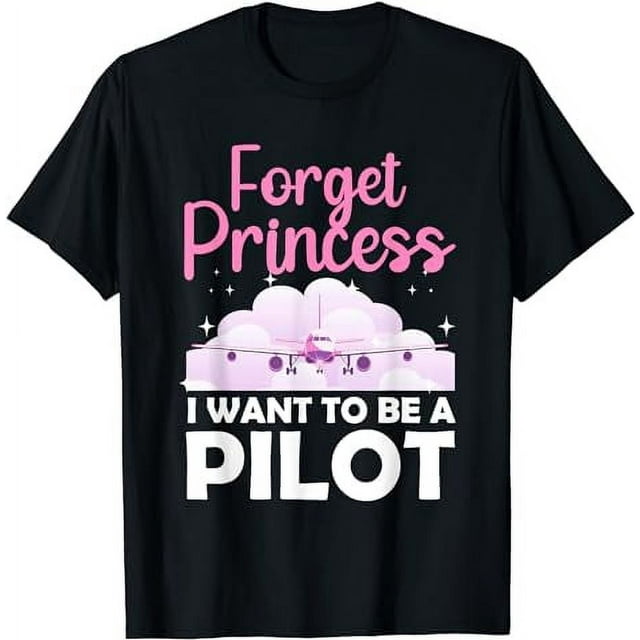 Funny Future Pilot Art For Women Girl Airplane Aviator Plane T-Shirt ...