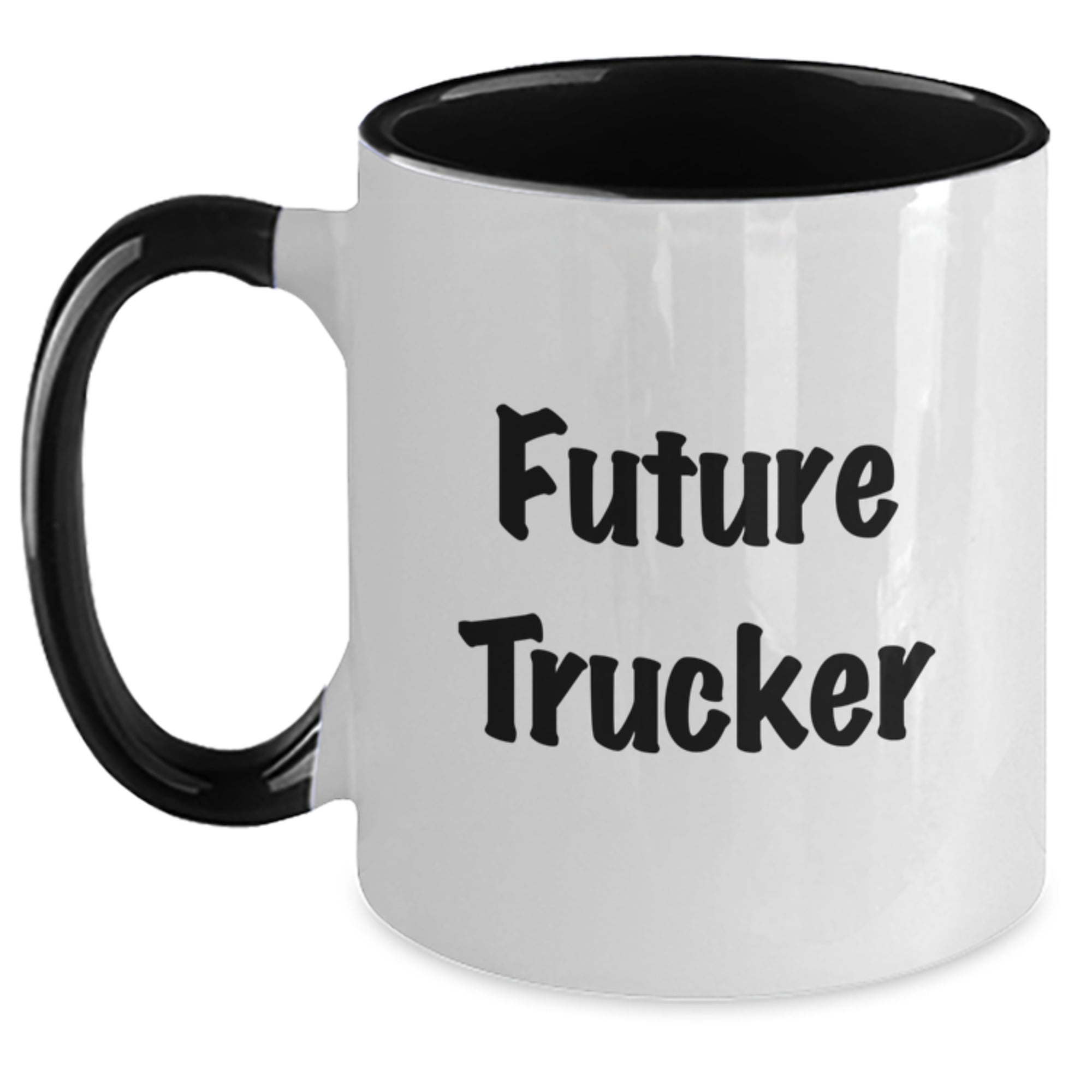 Funny Future Trucker Gifts from Family for Men - Two Tone Coffee Mug ...