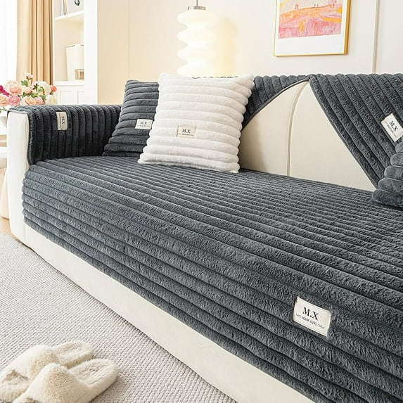 Funny Fuzzy Couch Cover, Plush Warm Sofa Covers for Pets Washable, Pet ...