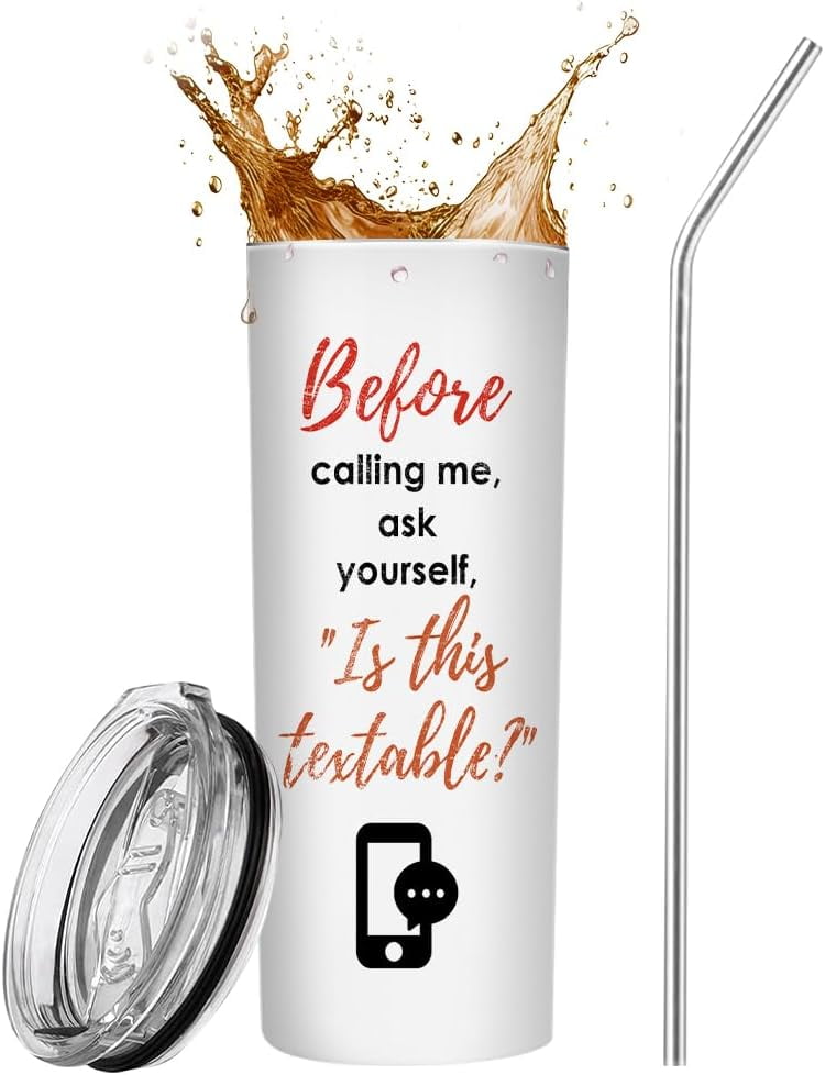 Funny Gag Gifts Tumbler for Friends Coworker Office,Before Calling Me ...