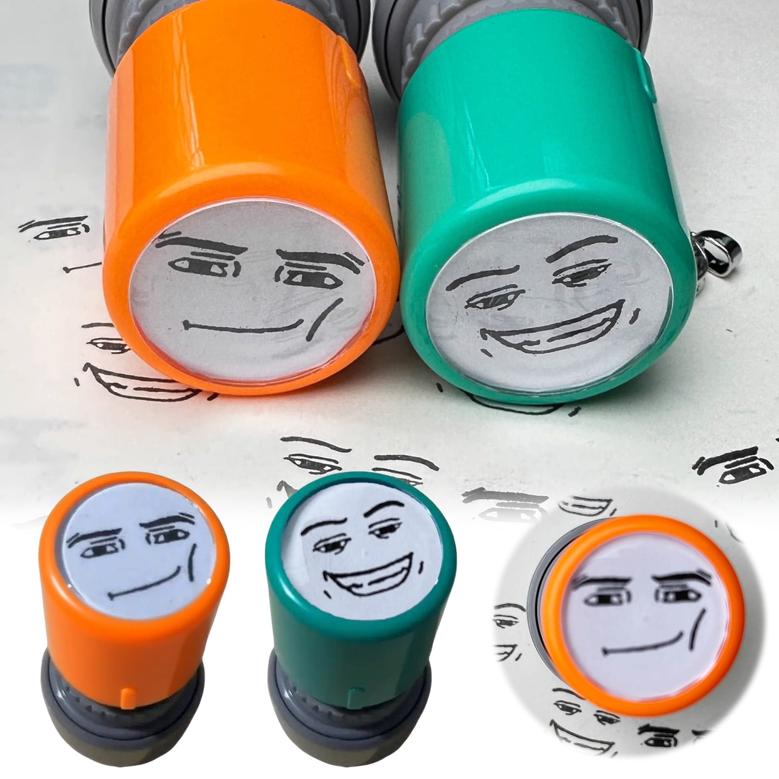 Funny Game Characters Face Stamp Set - & Game-Inspired Photo-Sensitive ...