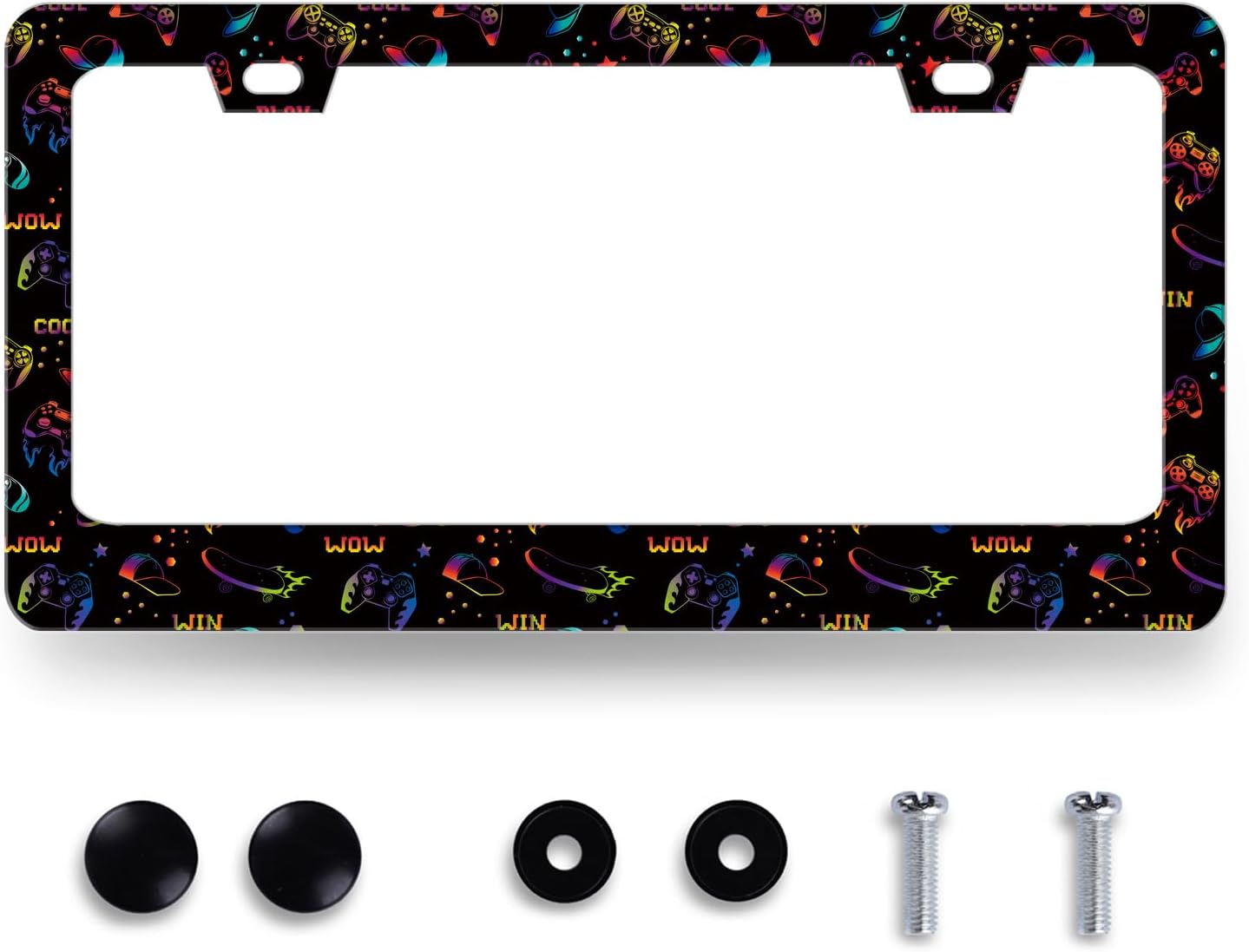 Funny Game License Plate Frame Colroful Games Console Gamer License ...