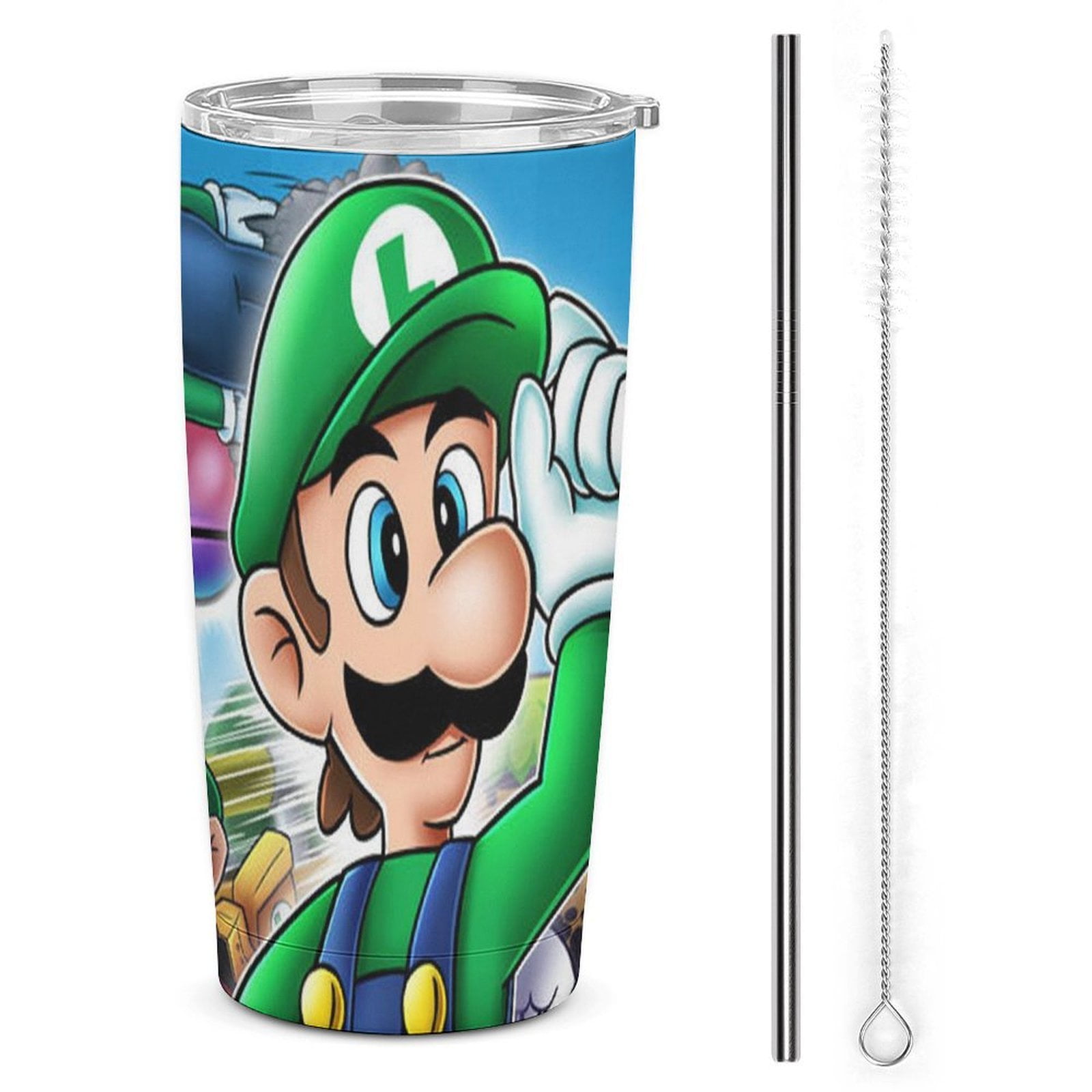 Funny Game Luigi's Mansion Stainless Steel Car Cup Daily Thermal Vacuum ...