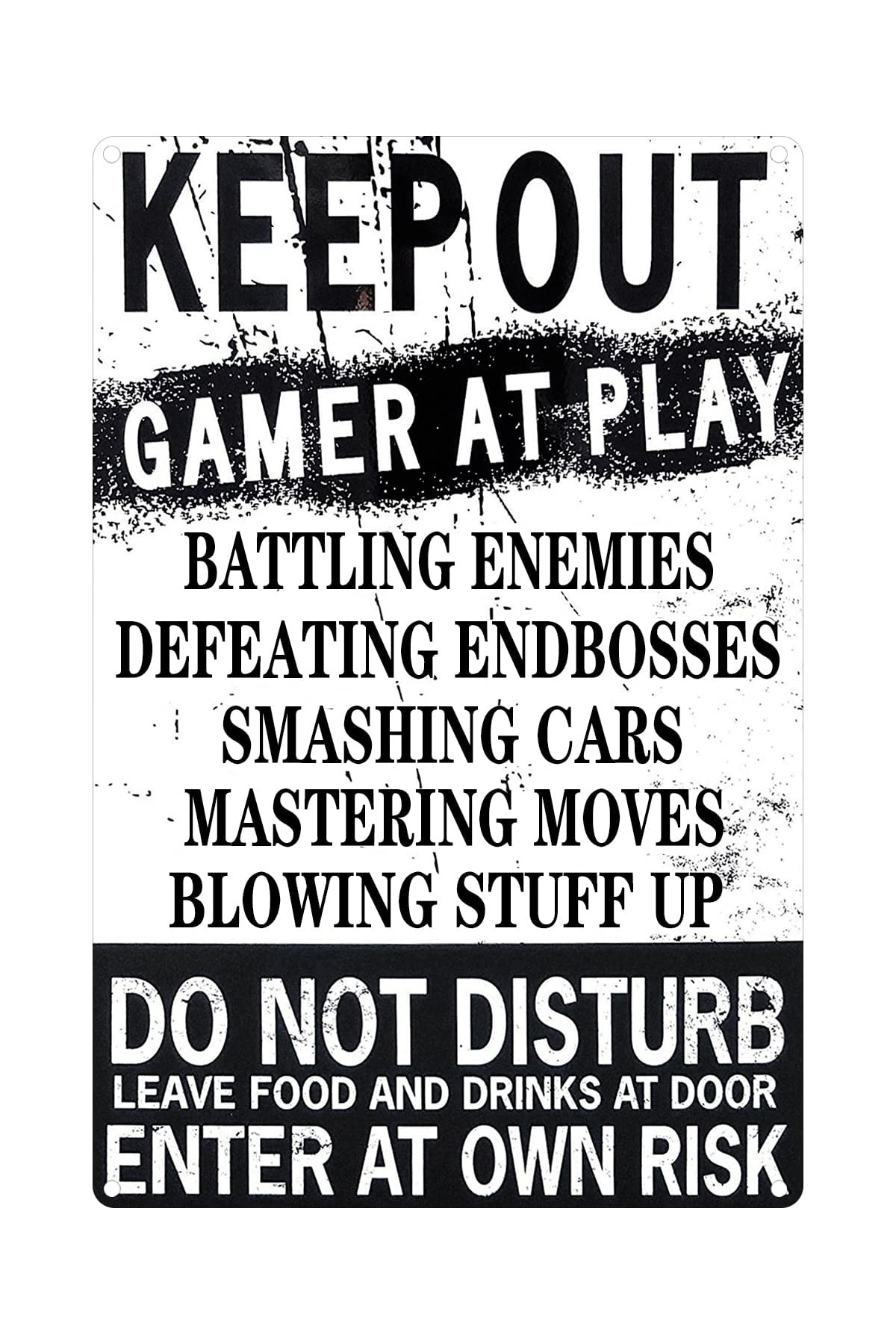 Funny Gamer Decor 'Keep Out Gamers Only' Tin Signs, Gaming Do Not ...