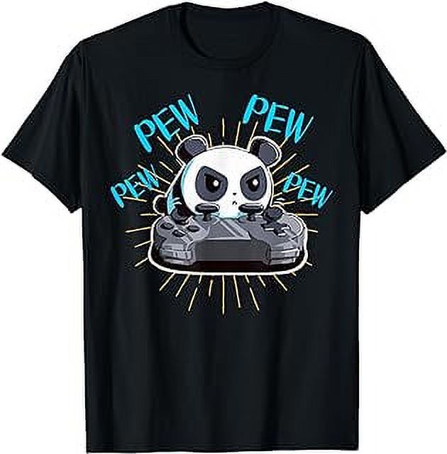 Funny Gamer Pew Pew Panda T-Shirt - Walmart.com