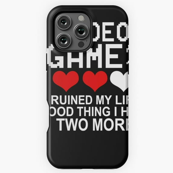 Funny Gamer Ruined My Life Quote iPhone Case 17 16 15 14 13 12 11 Pro ...