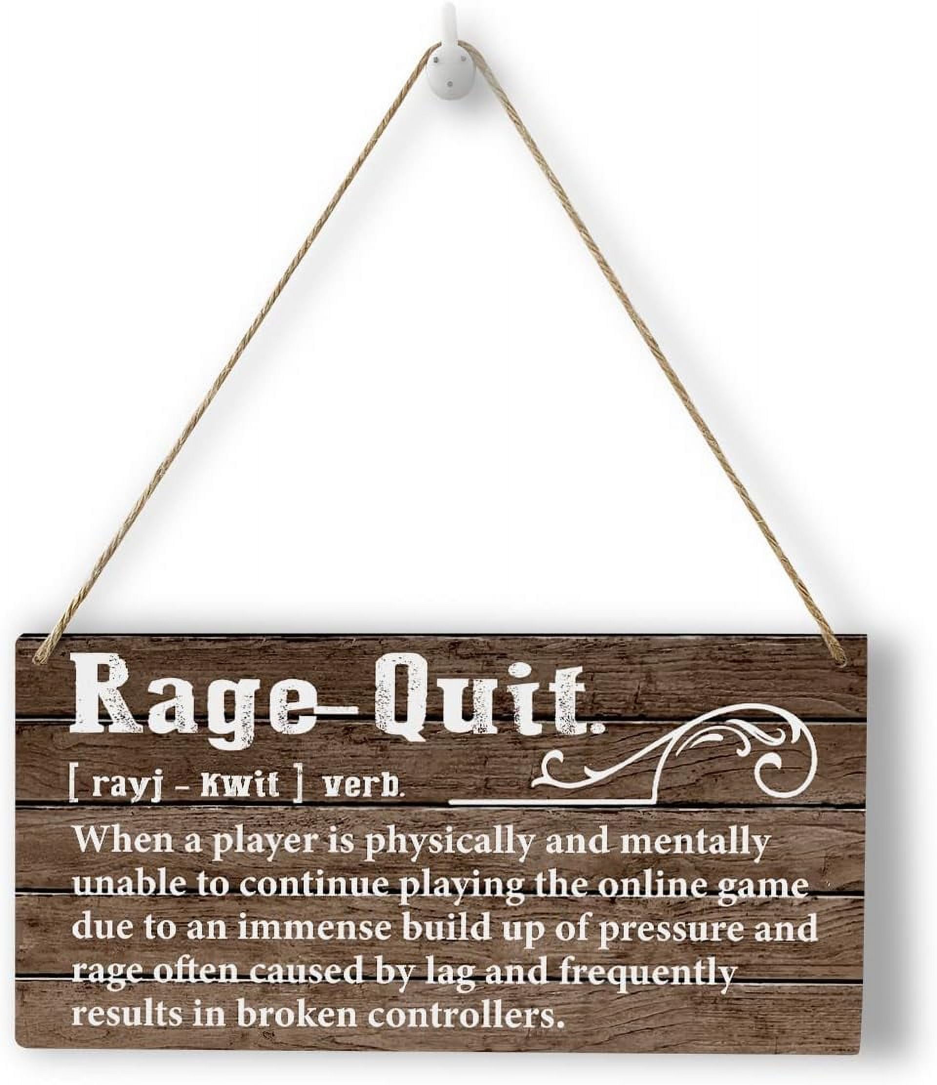 Funny Gaming Door Sign Rustic Wood Wall Art Wall Hanging Decor Gamer ...