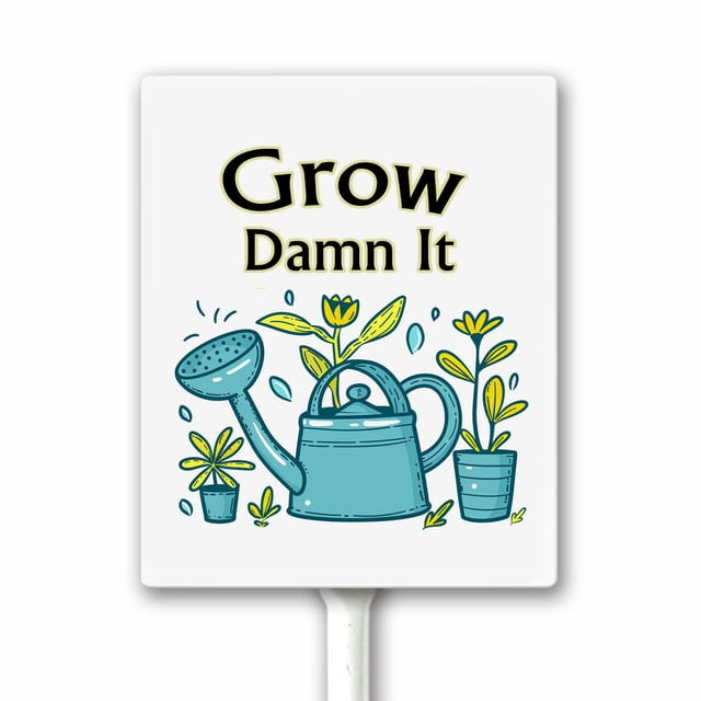 Funny Garden Decor Grown Damn It Garden Metal Signs Outside Gardening ...