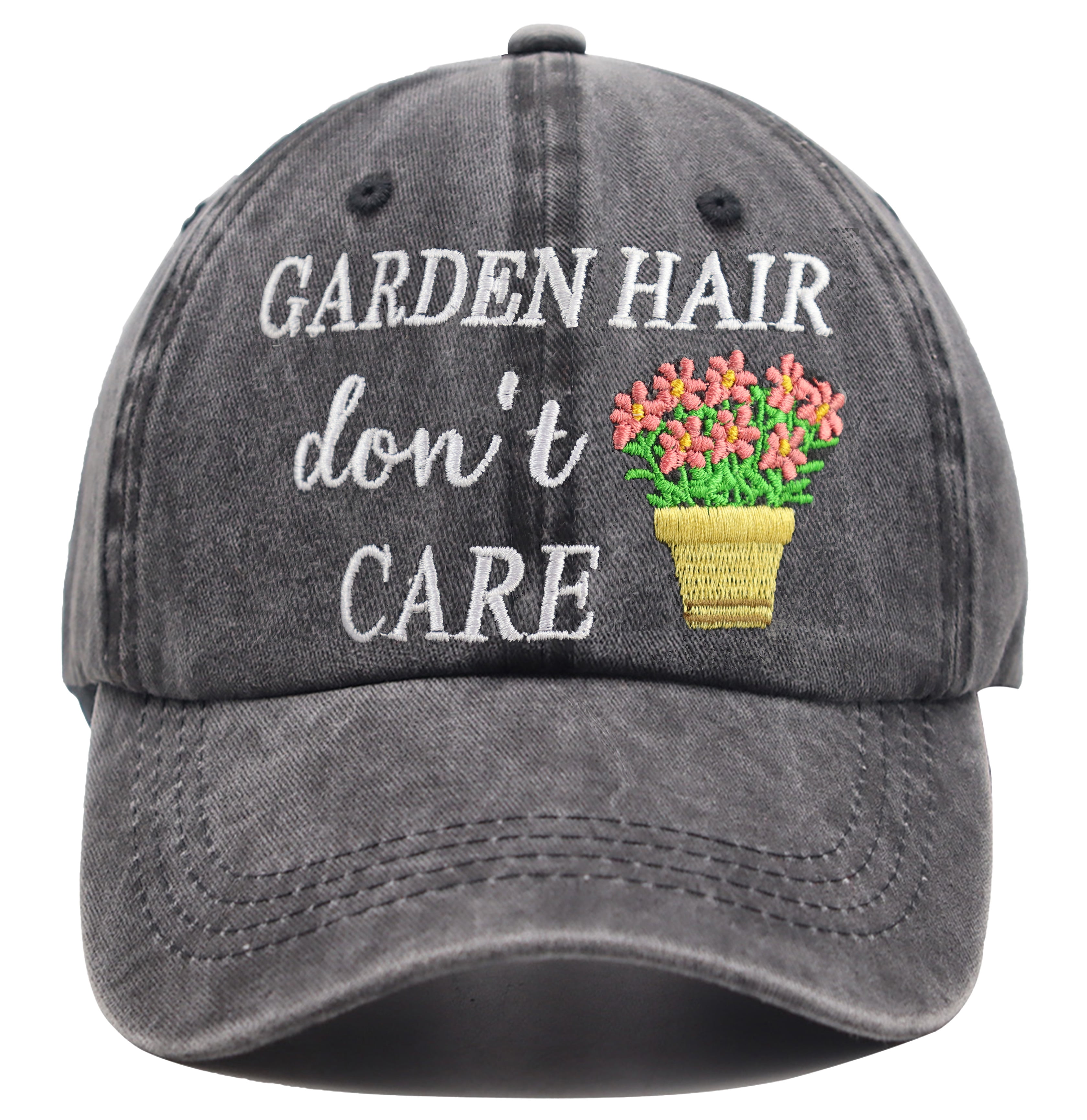 Funny Garden Hair Don’t Care Hats for Women Mama, Adjustable Wash ...