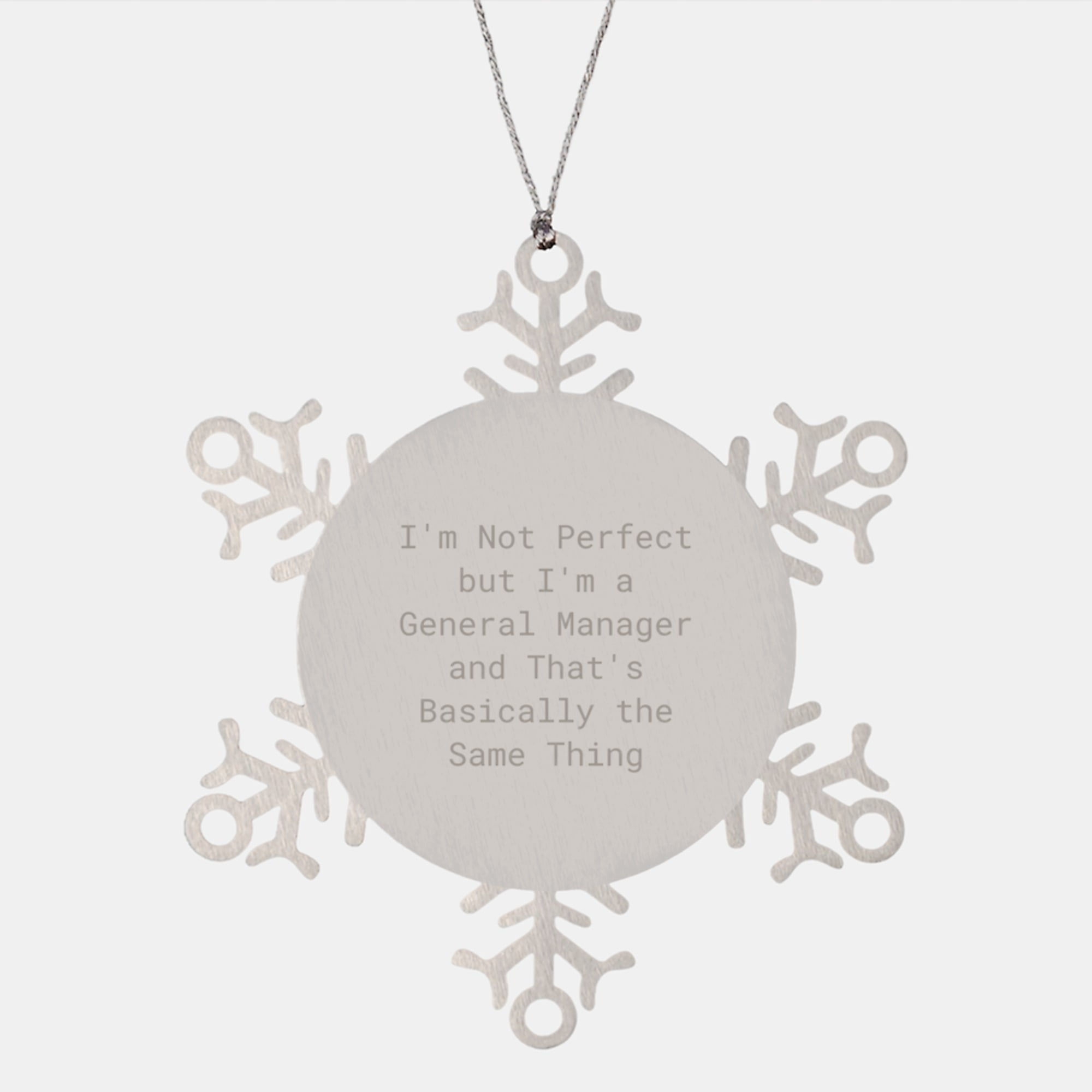 Funny General Manager Gifts Snowflake Ornament for Men Women Coworkers ...