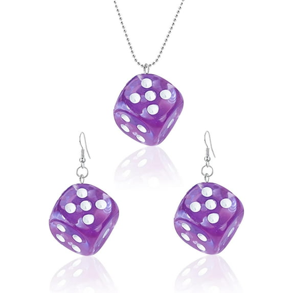 Funny Geometric 3D Dice Dangle Earrings Simulation Sieve Resin Cube ...