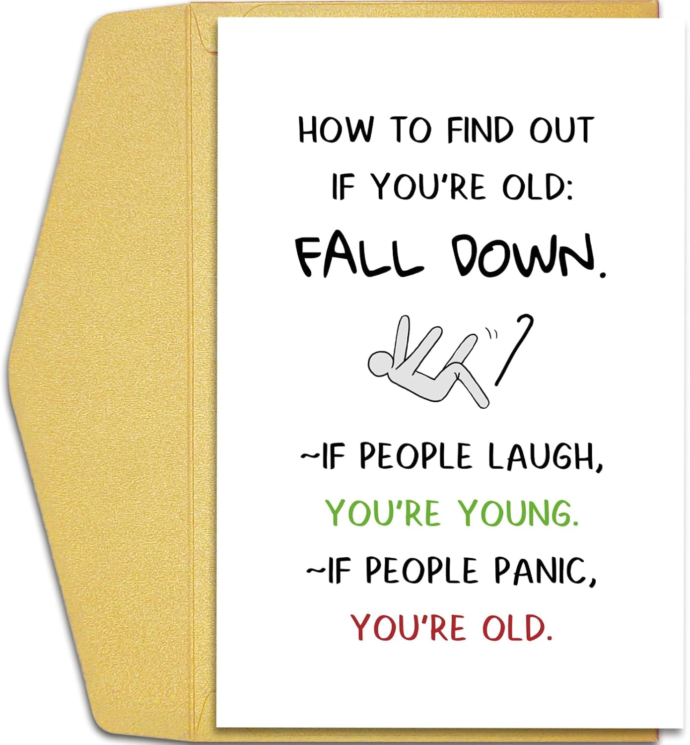 Funny Getting Older Birthday Card for Men Women, Snarky Old Age ...