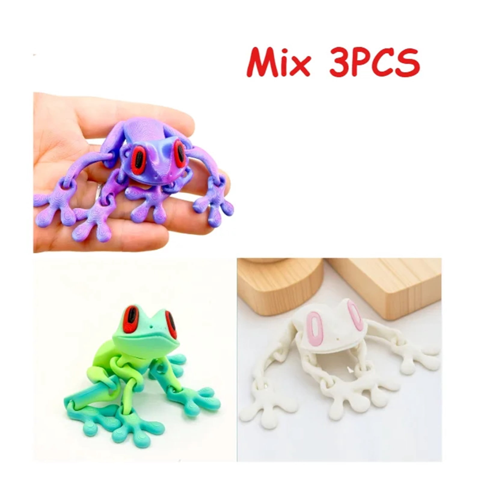 Funny Gift Home Decoration 3D Printed Articulated Tree Frogs Realistic ...
