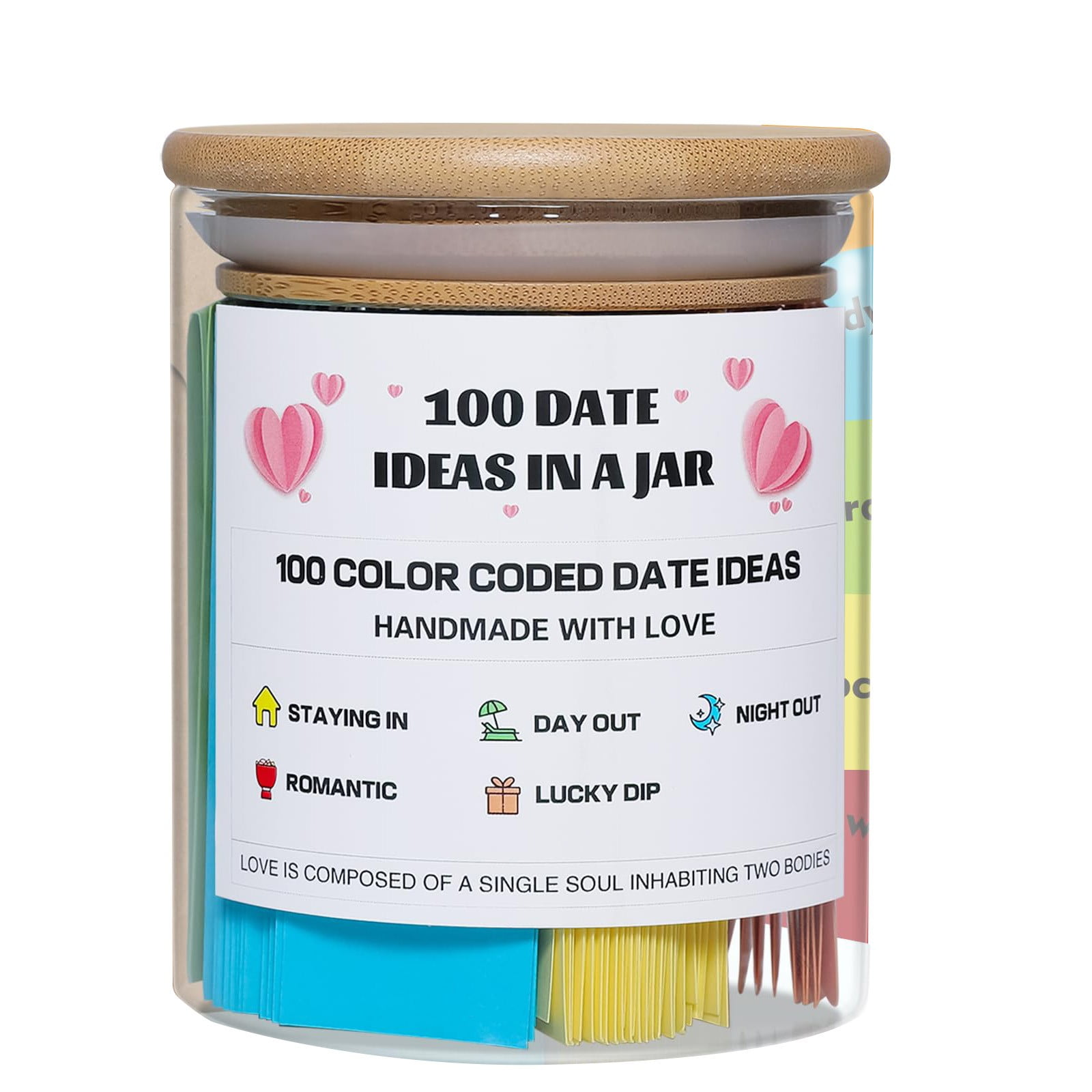 Funny Gifts - 100 Date Ideas In A Jar Color Coded Date Ideas Budget ...