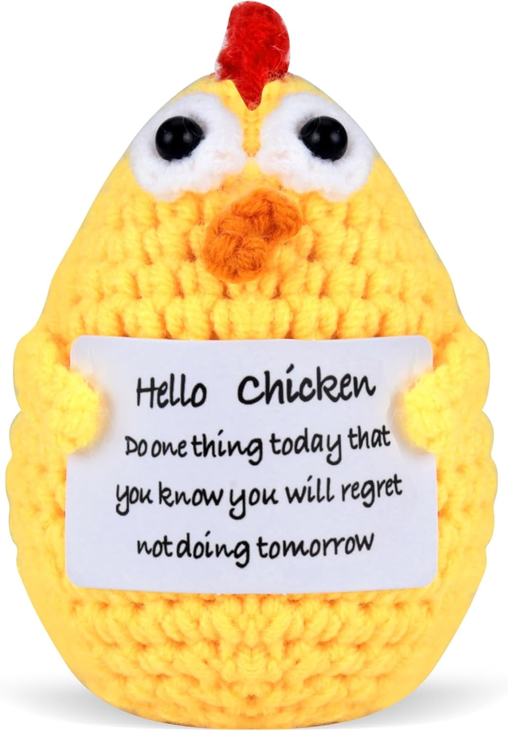 Funny Gifts Women Positive Chicken Emotional Support Crochet Nuggets ...