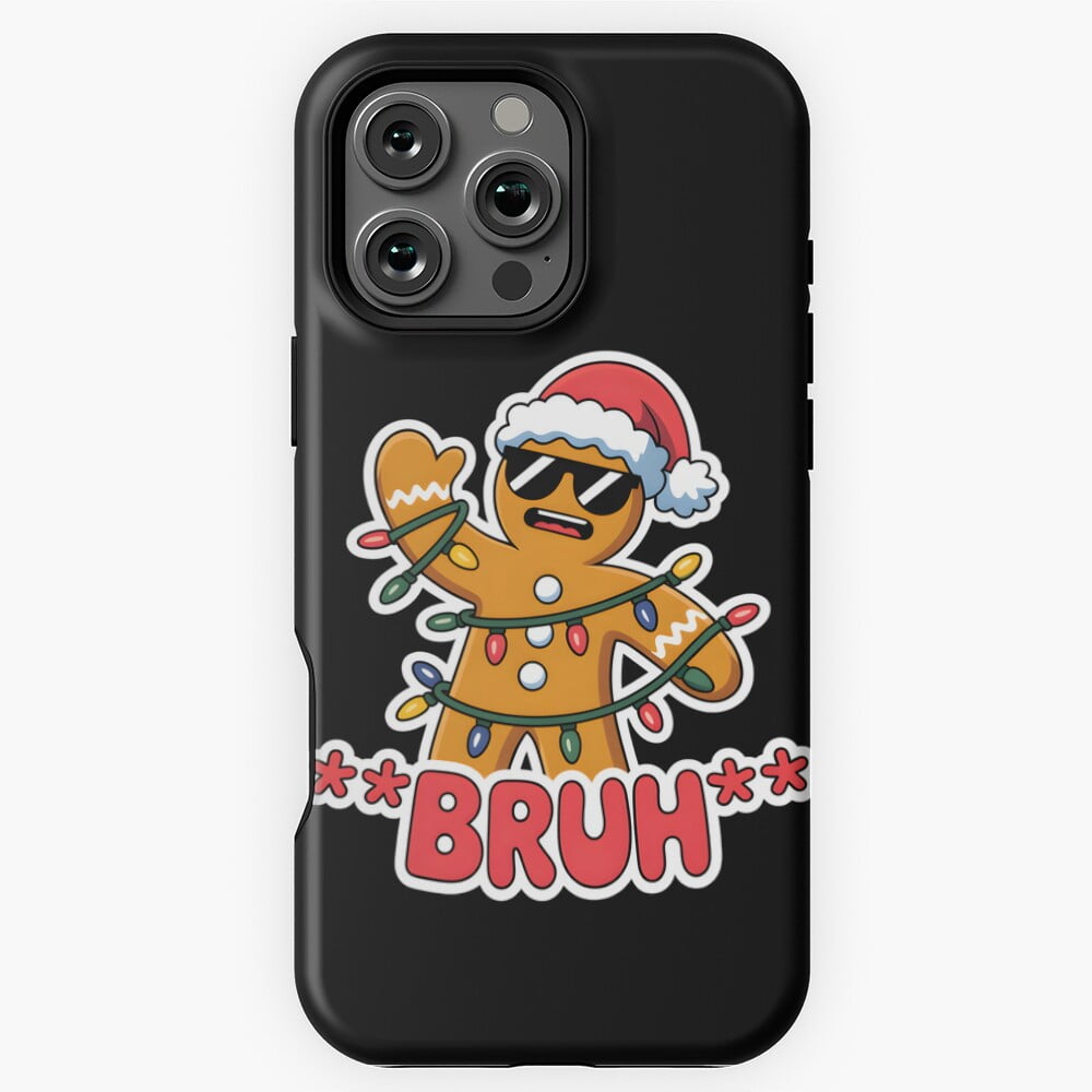 Funny Gingerbread Bruh Meme Cookie Art Phone Case For iPhone 17 16 15 ...