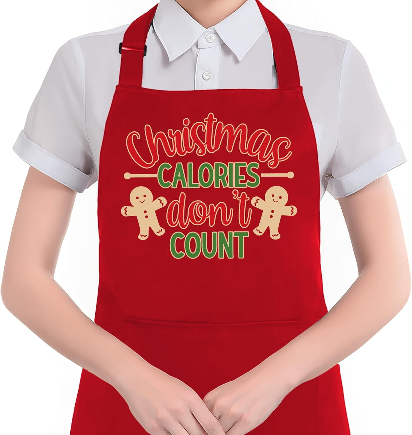 Funny Gingerbread Christmas Apron with Pockets, Gifts for Baking Lovers ...