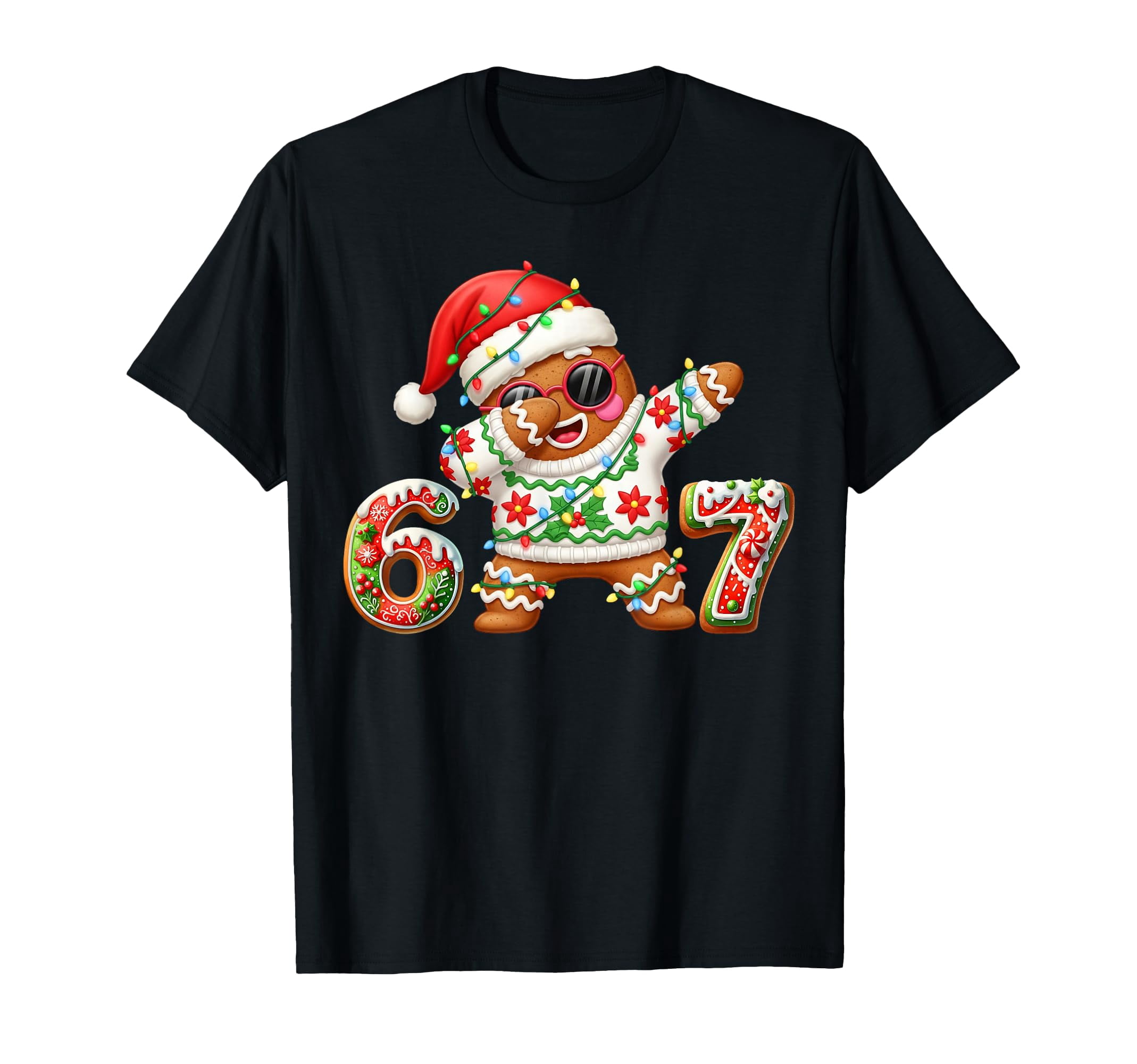 Funny Gingerbread Ice Cream Drip T-Shirt for Holiday Cheer and Festive ...
