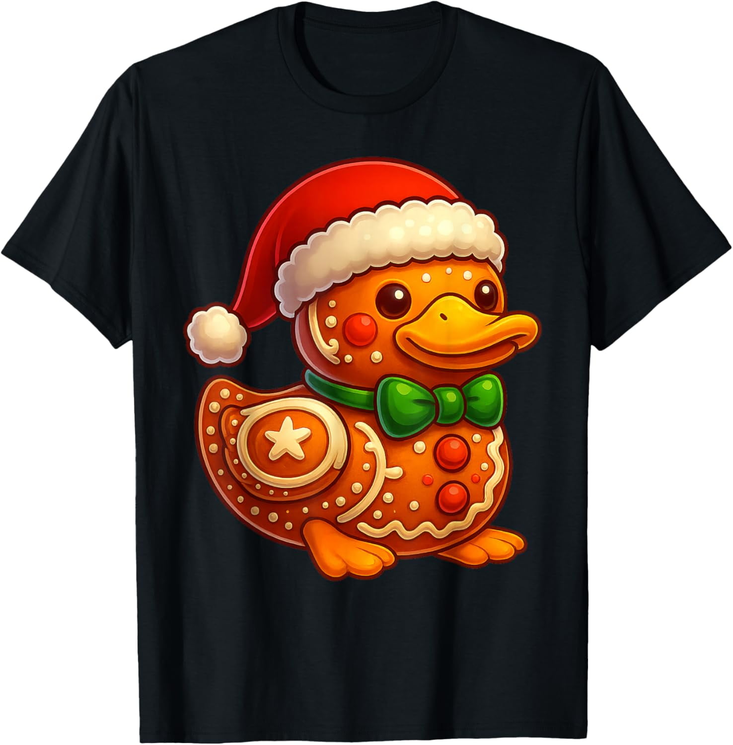 Funny Gingerbread Man Duck Christmas Tees Womens Mens Gifts T-Shirt ...