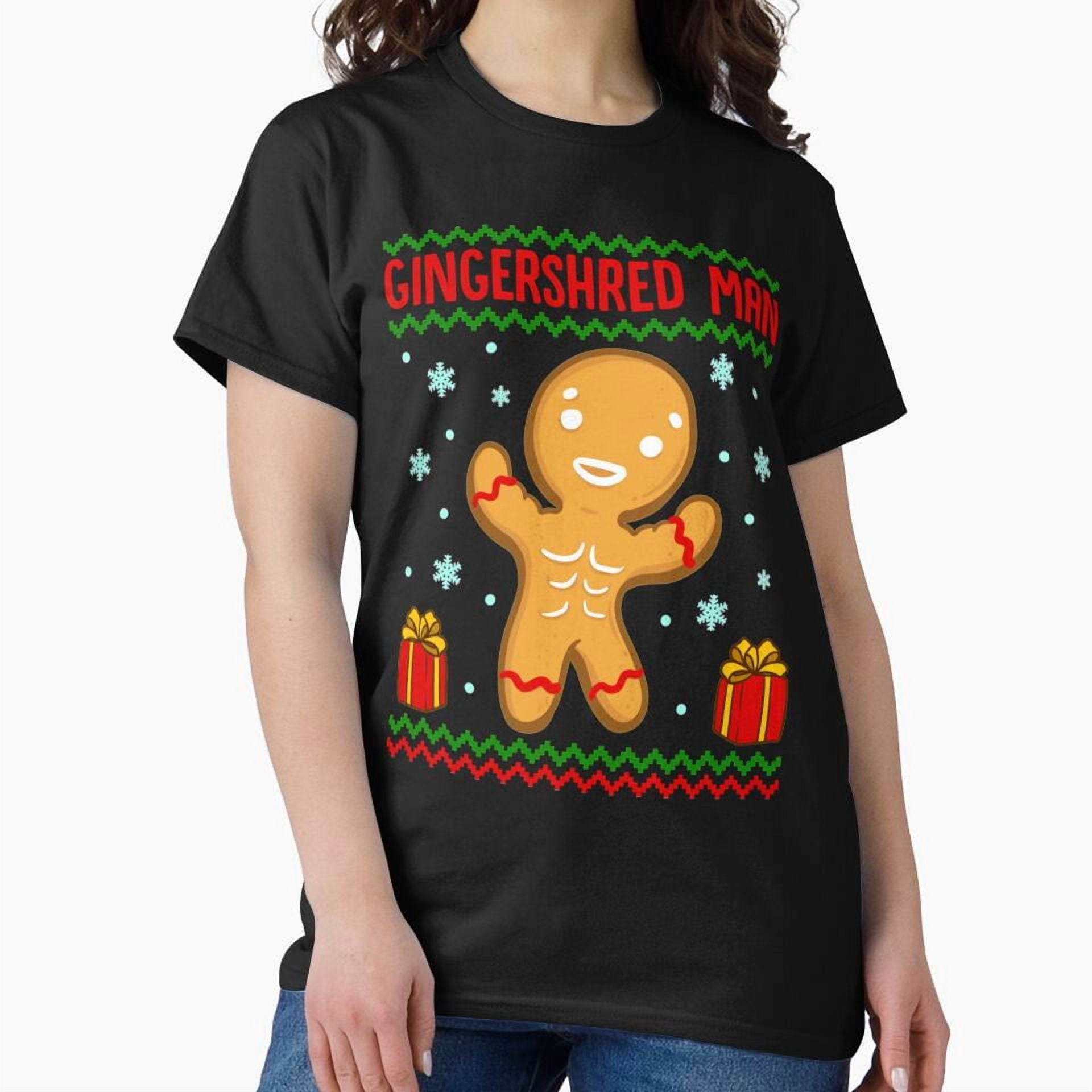 Funny Gingershred Man Buff Christmas Gingerbread For Your Gym Workout ...
