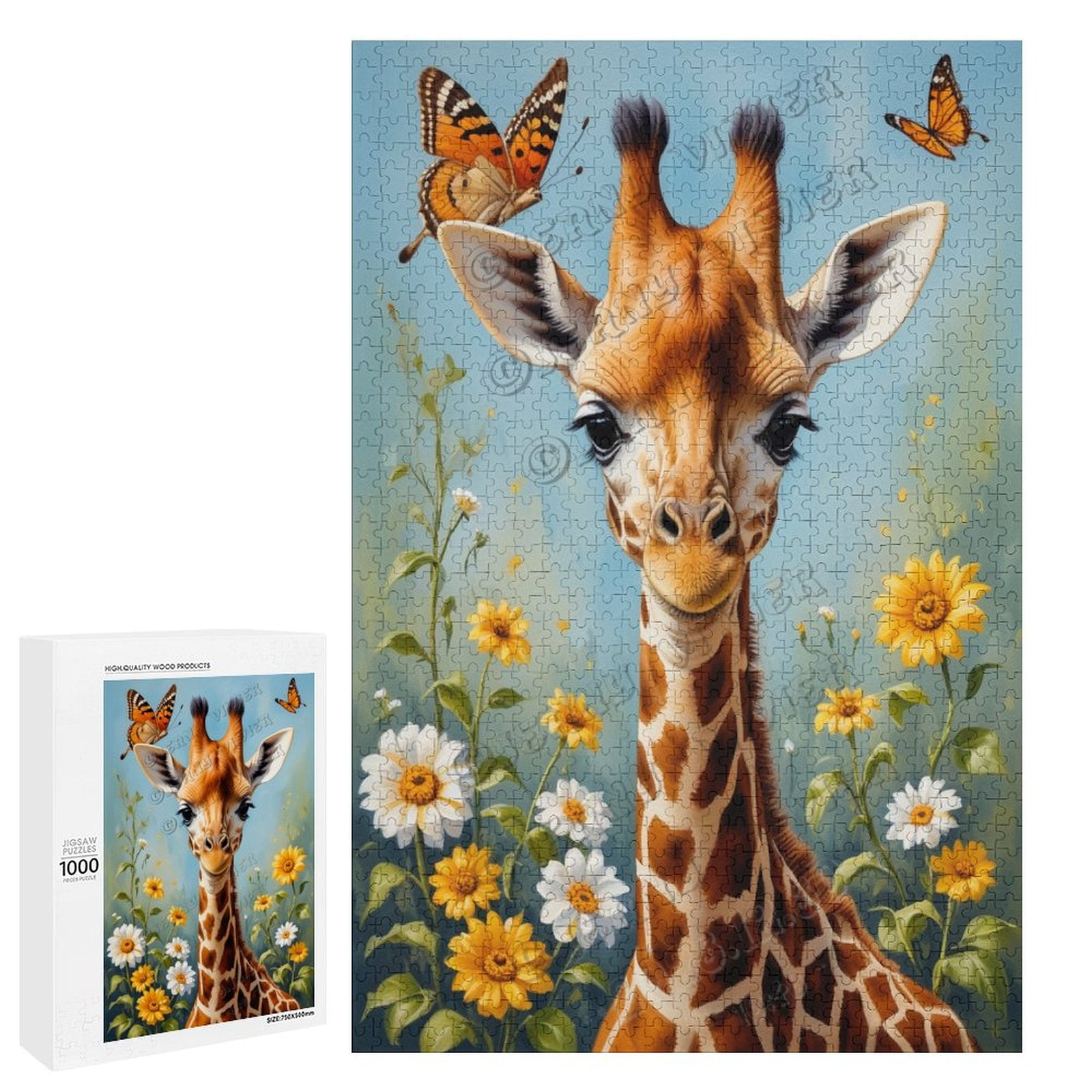 Funny Giraffe Jigsaw Puzzles for Adults 1000 Piece Jigsaw Puzzles for ...